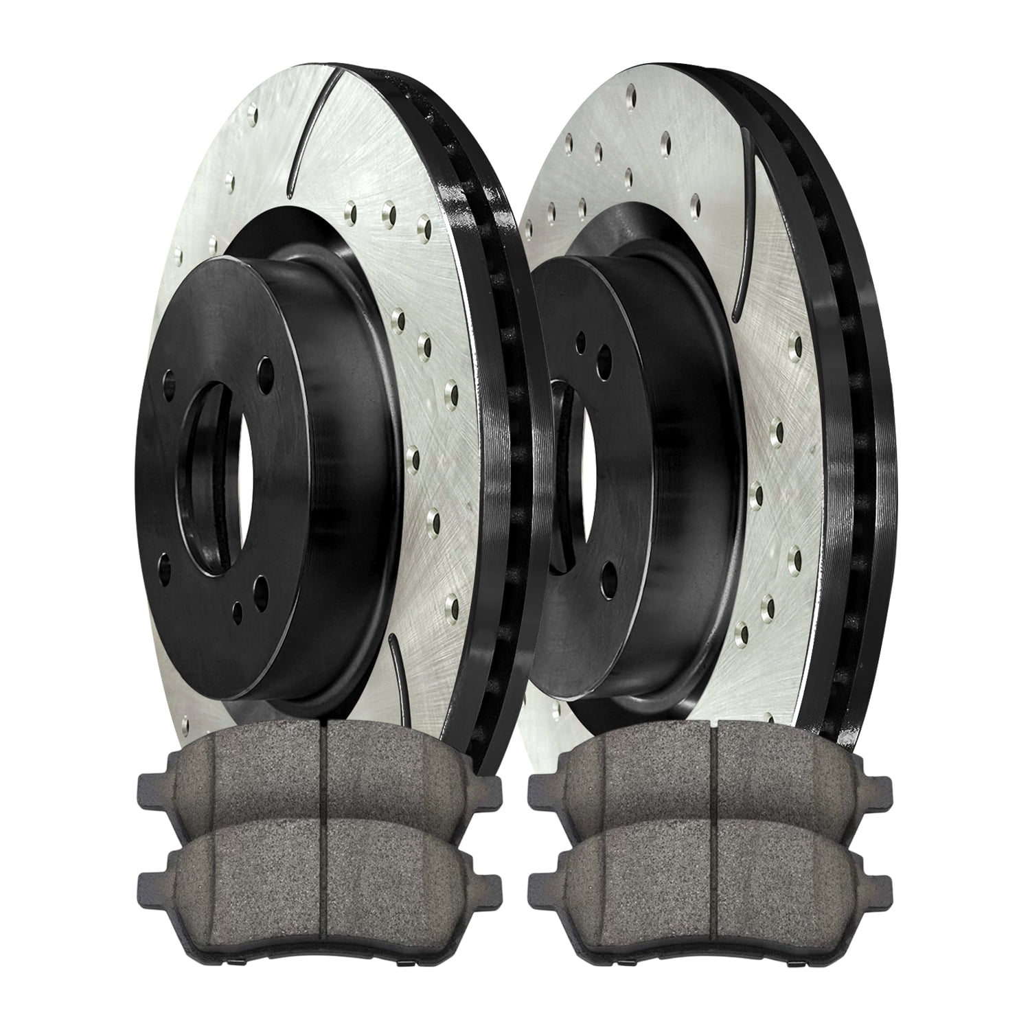 AutoShack Front Brake Kit Replacement for 2011-2019 Ford Fiesta 1.0L 1 ...