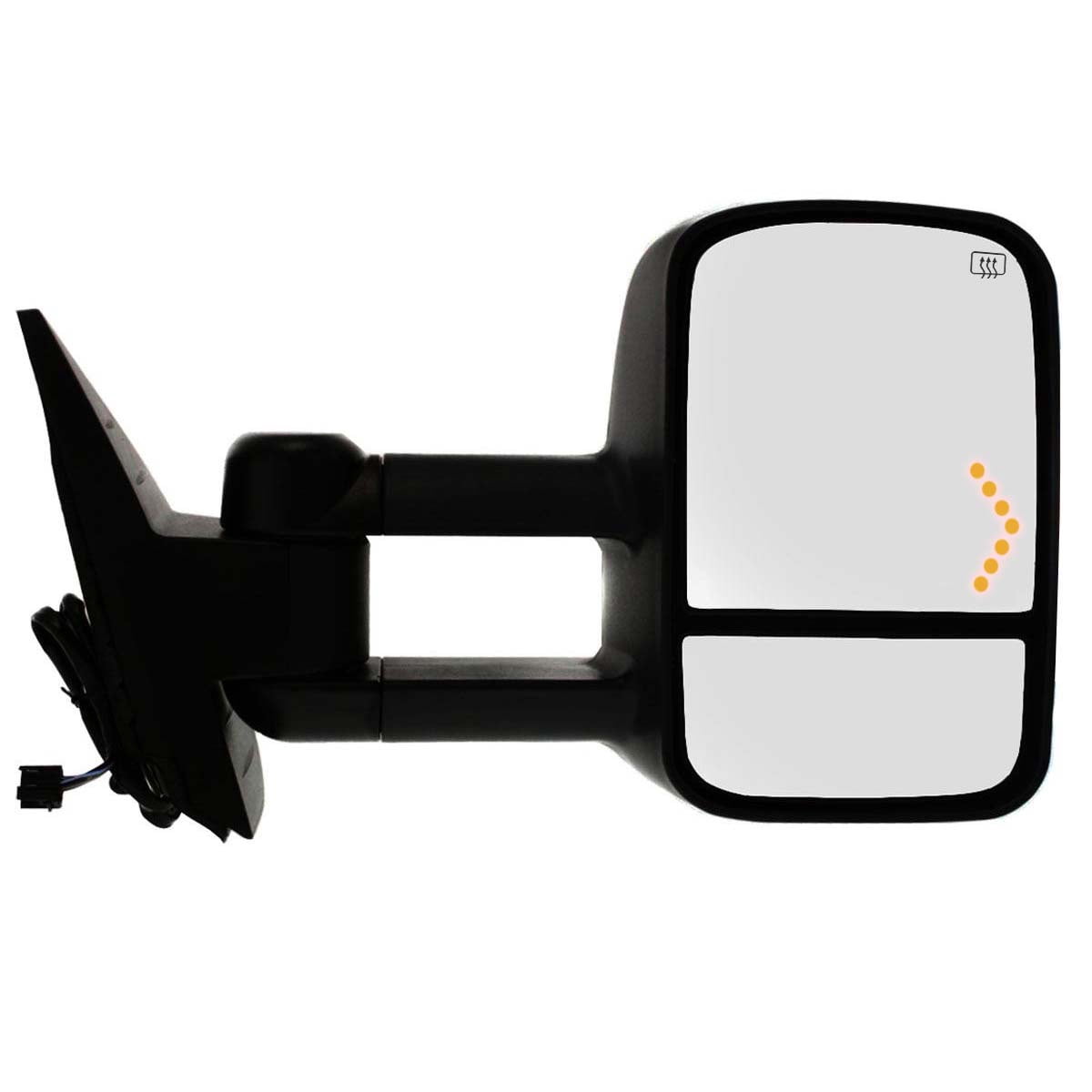 AutoShack Passenger Towing Mirror Power Heated Manual Folding Textured ...