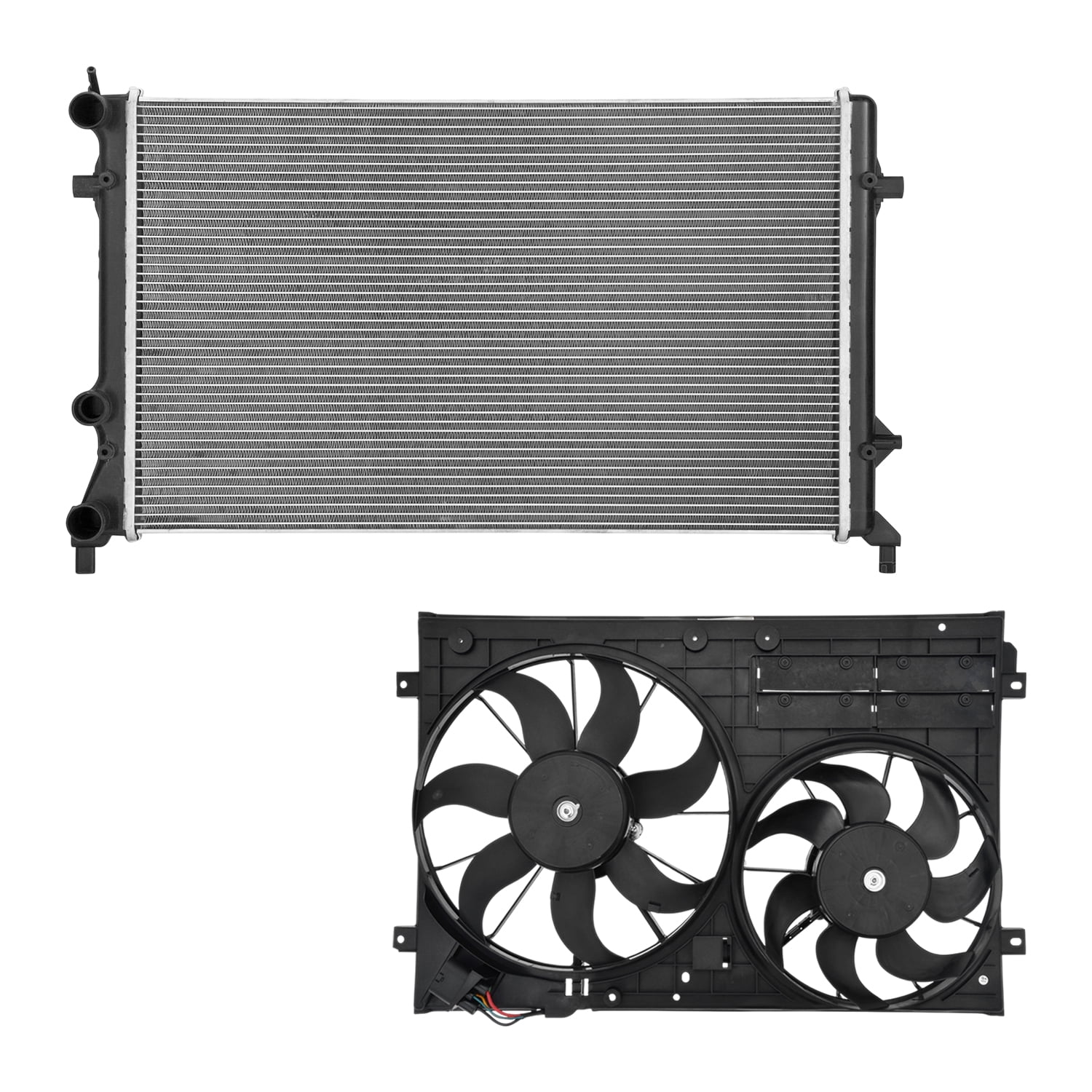 AutoShack Radiator & Cooling Fan Assembly Compatible with Volkswagen ...