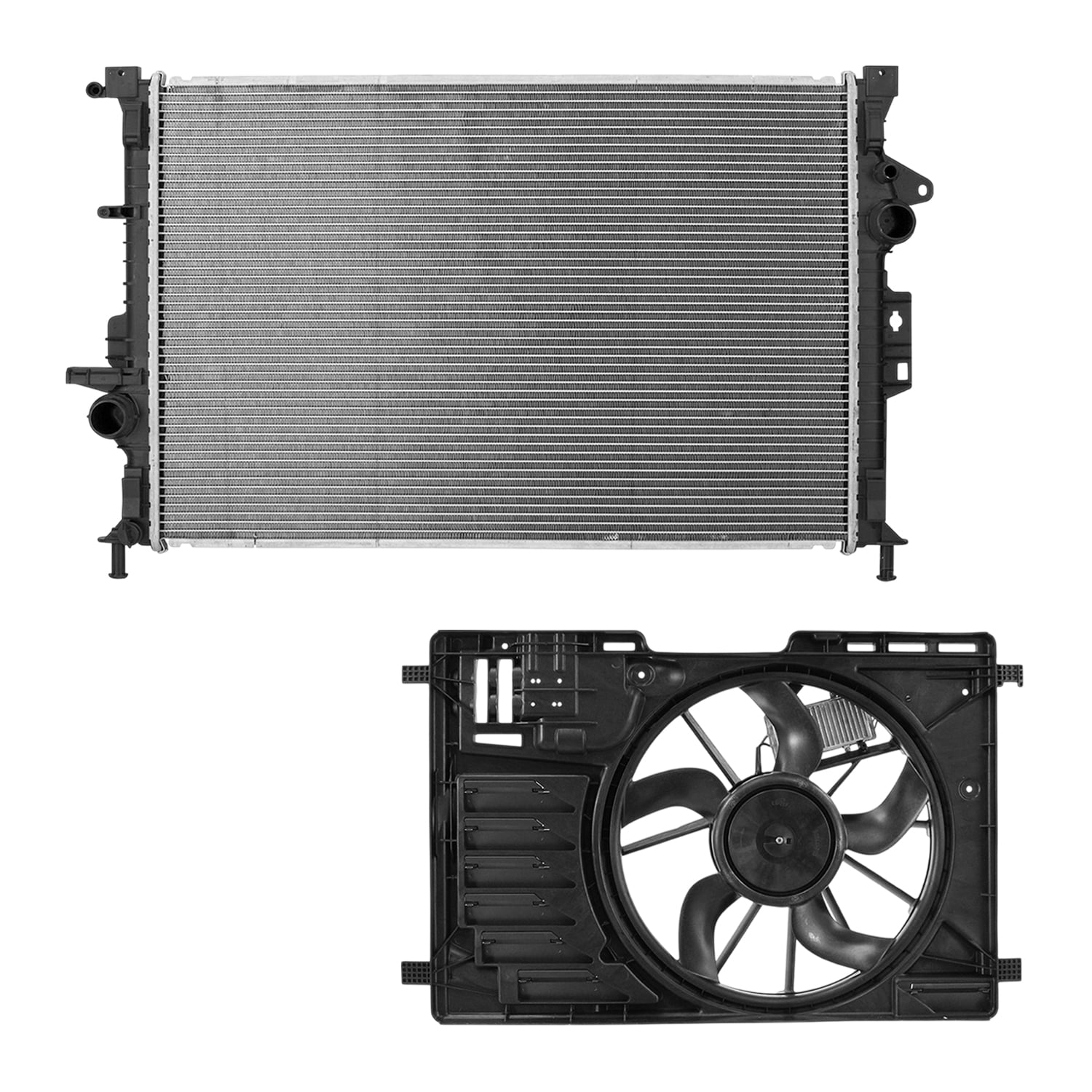 AutoShack Radiator & Coling Fan Set For 2013-2016 Ford Escape 2014-2018 ...