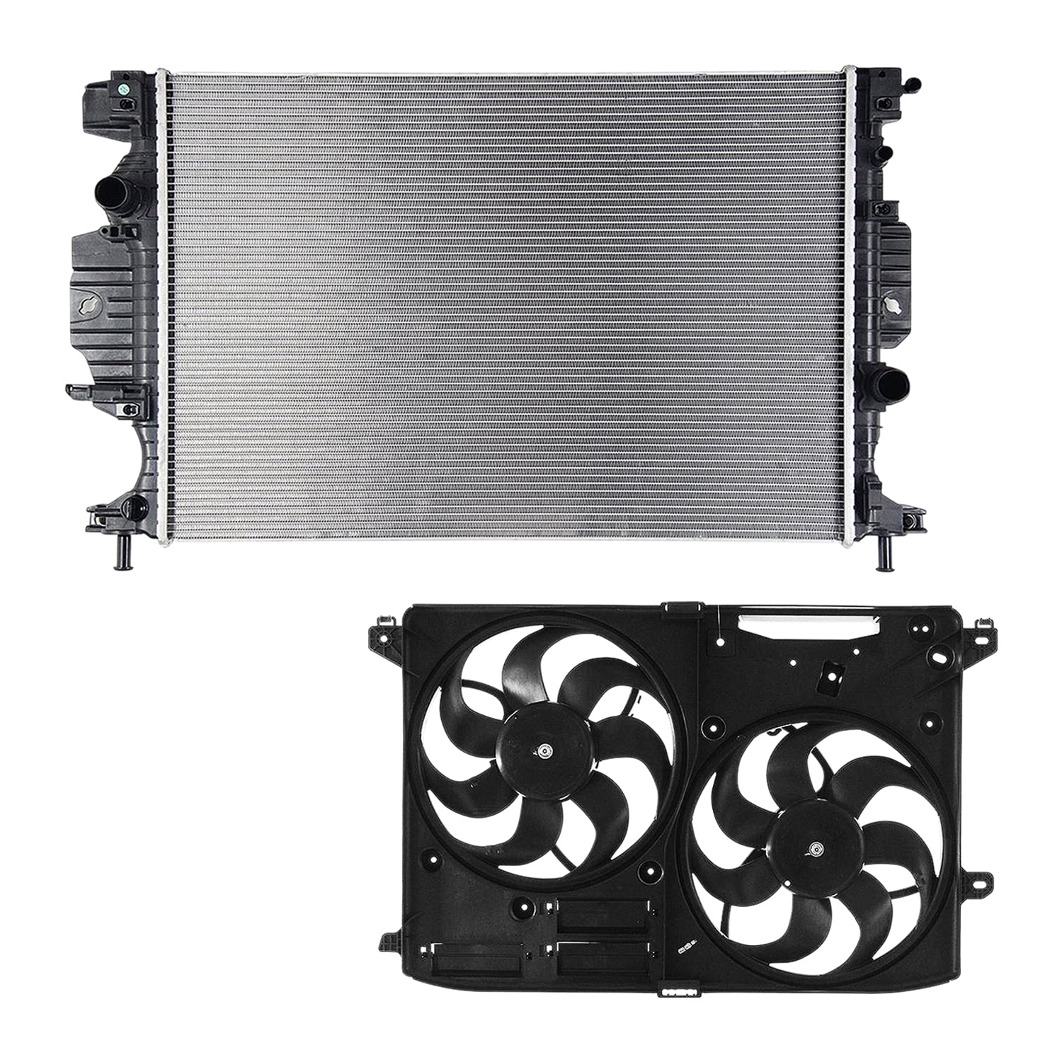 AutoShack Radiator & Cooling Fan Kit for Ford, Fusion 2013-2016, L4 1 ...