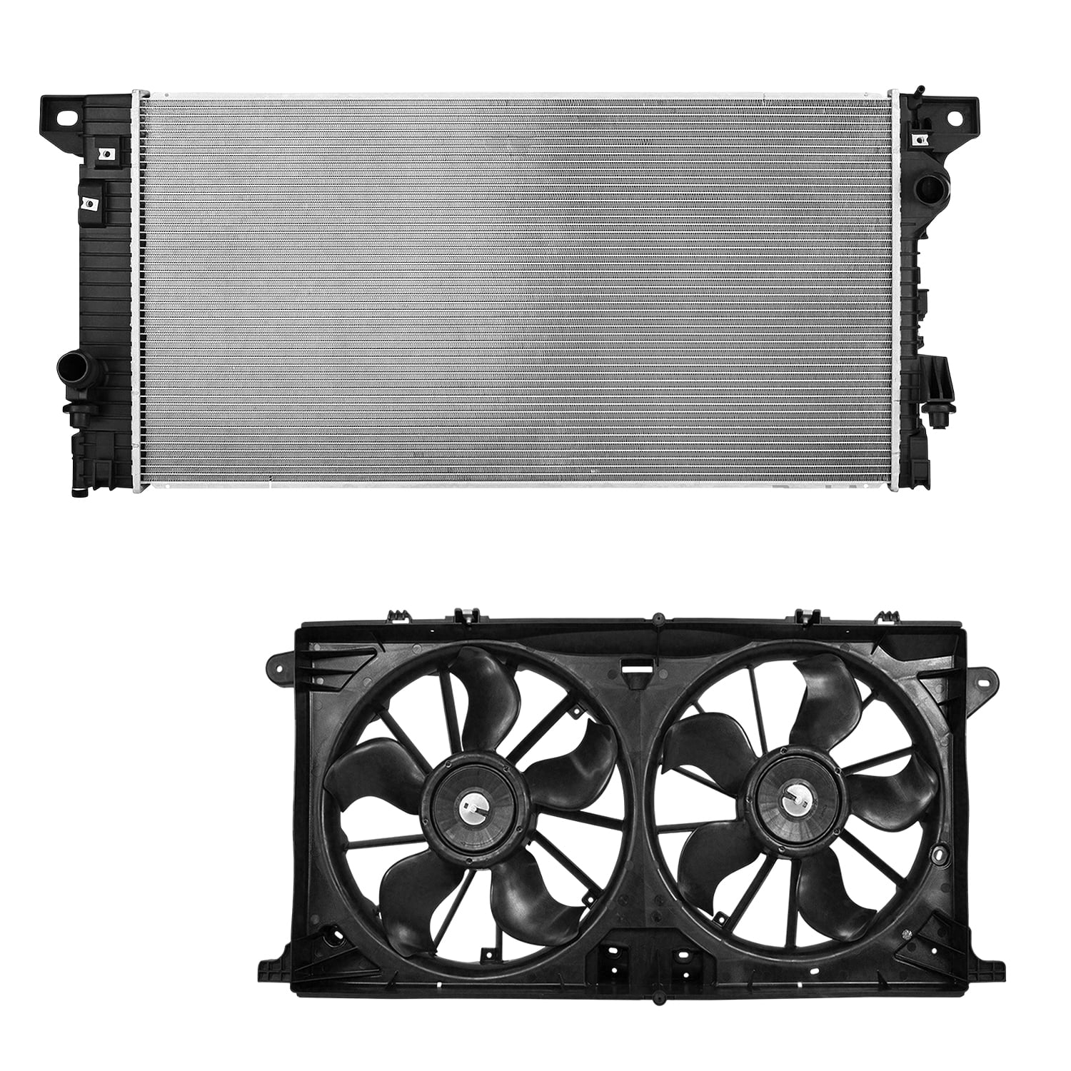 AutoShack Radiator & Coling Fan Set For 2015-2016 Ford F-150 2018-2021 ...