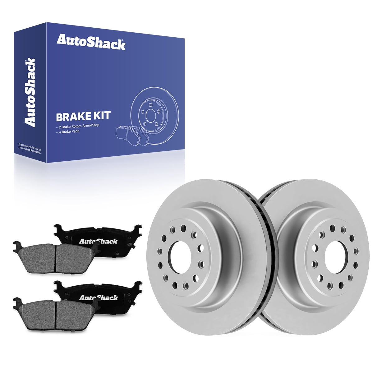 AutoShack Rear Brake Rotors & Ceramic Pads for Ram, 1500 2019-2025, 4WD ...