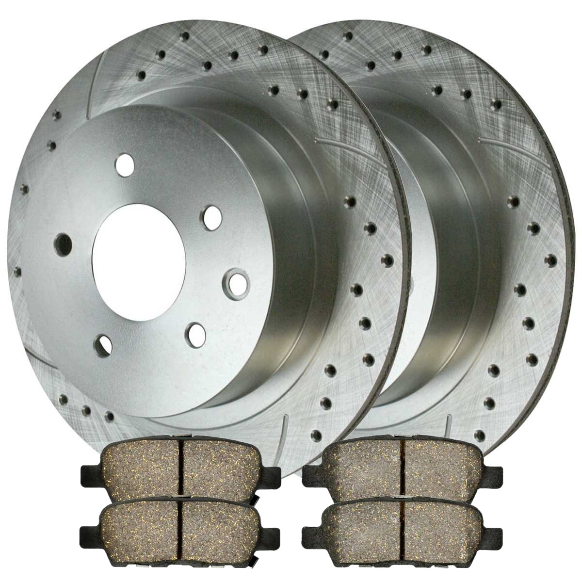 AutoShack Rear Brake Kit Replacement for Nissan LEAF 350Z Qashqai Rogue ...