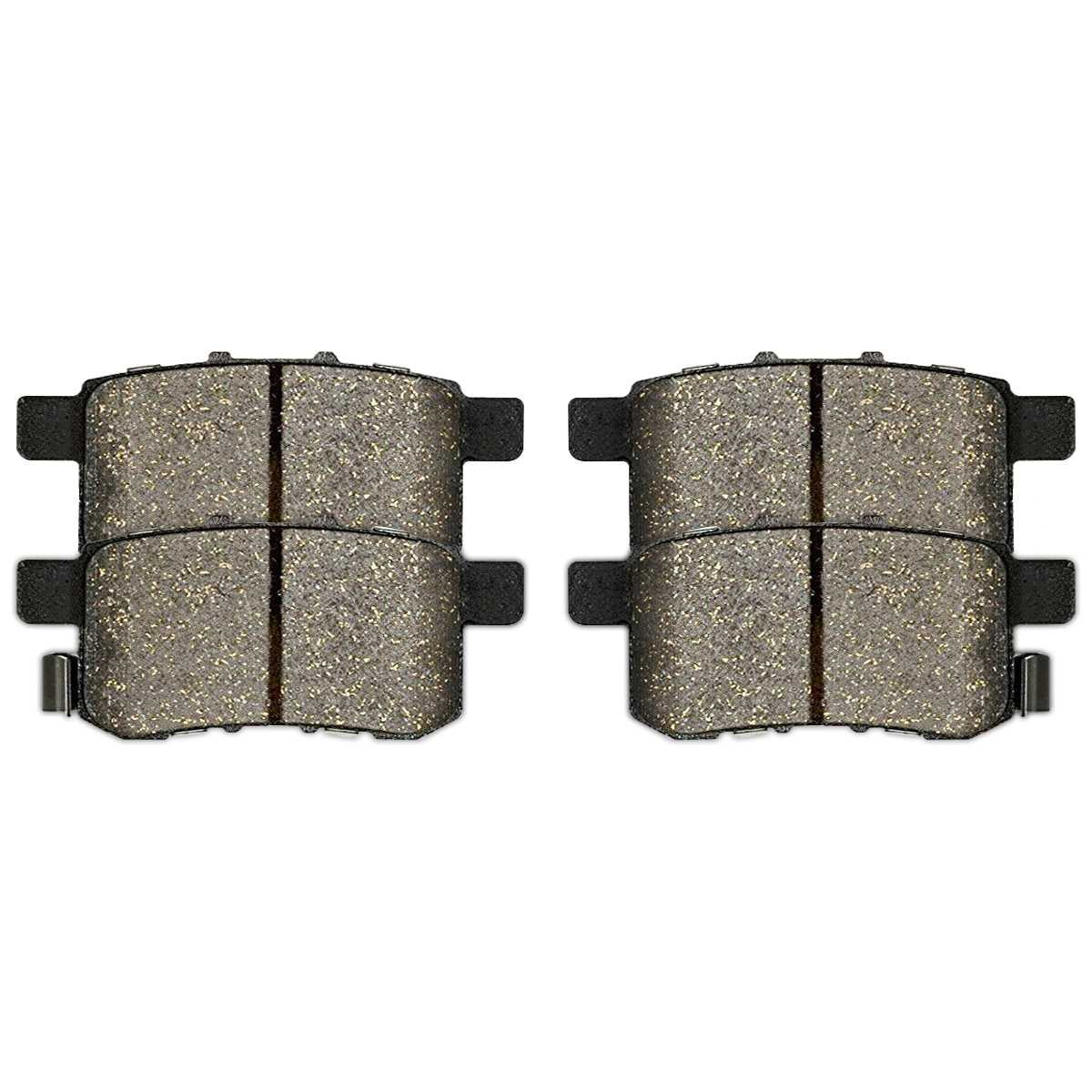 AutoShack Rear Performance Ceramic Brake Pad Kit Driver and Passenger ...
