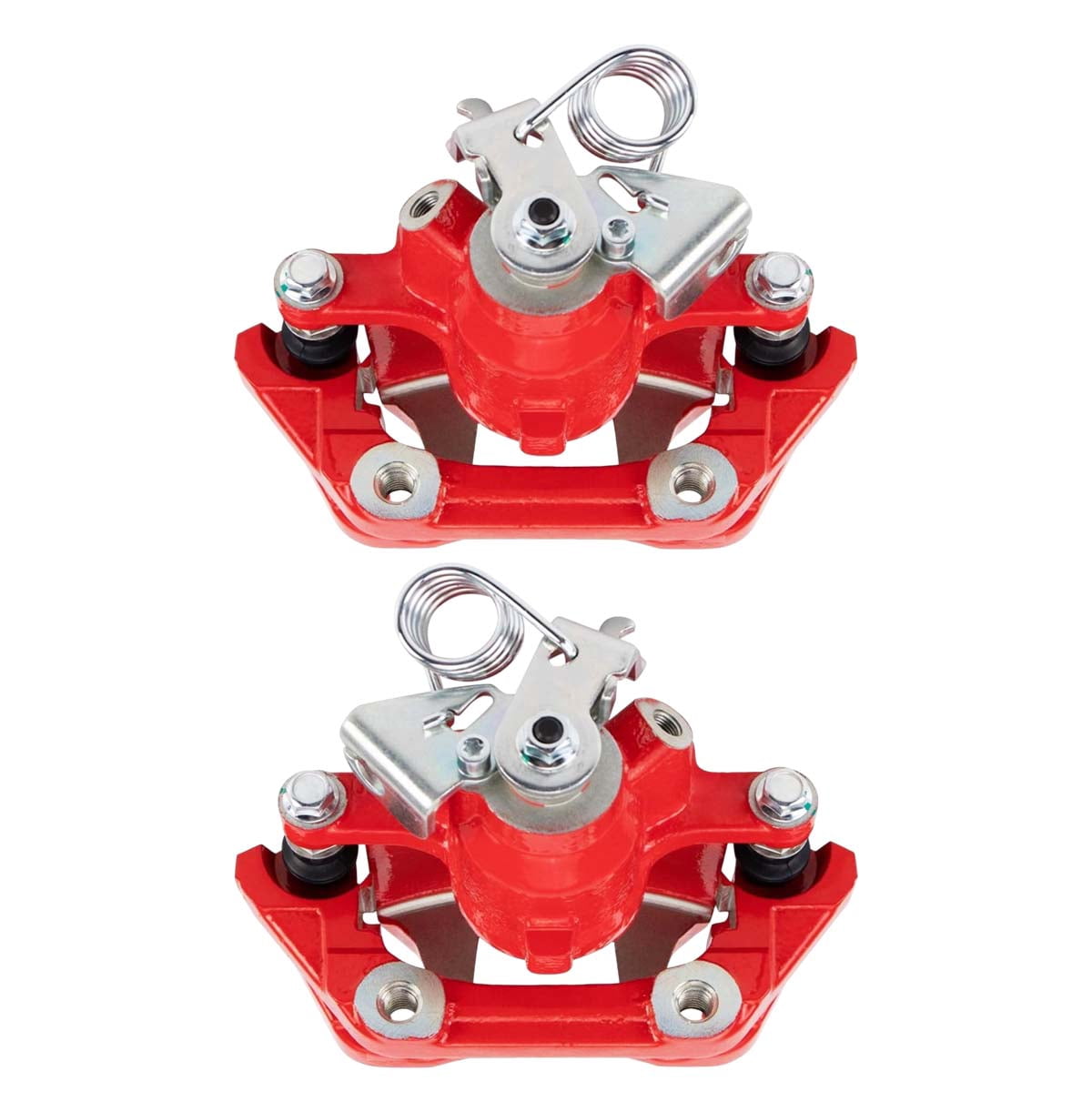 AutoShack Rear Red Brake Calipers Set of 2 Assembly with Bracket ...