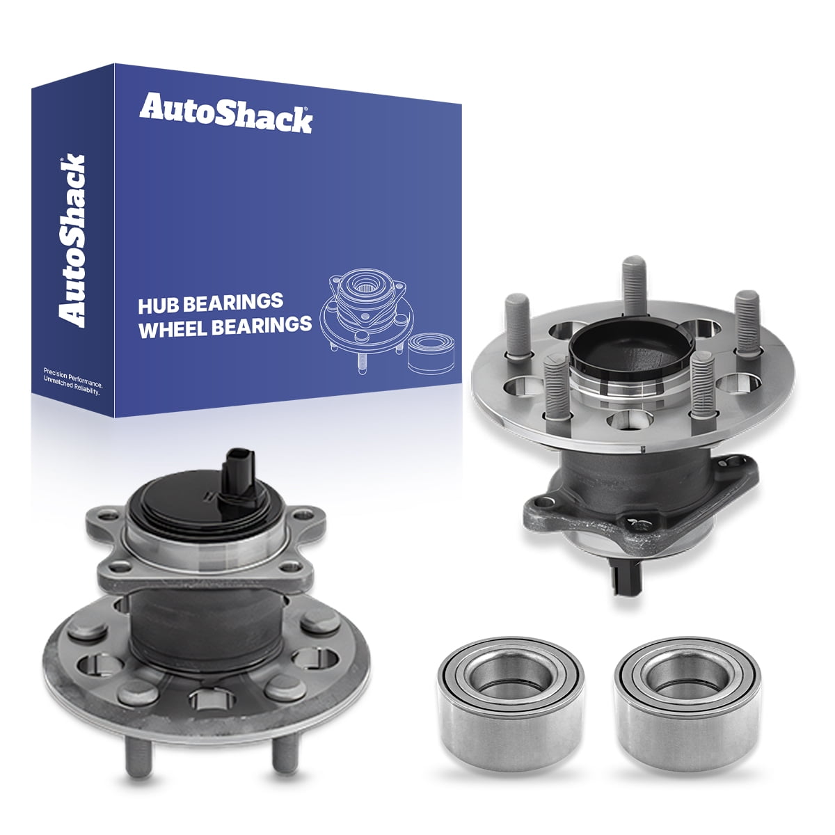 AutoShack Rear Wheel Hub Bearing Assemblies without ABS Front Wheel ...