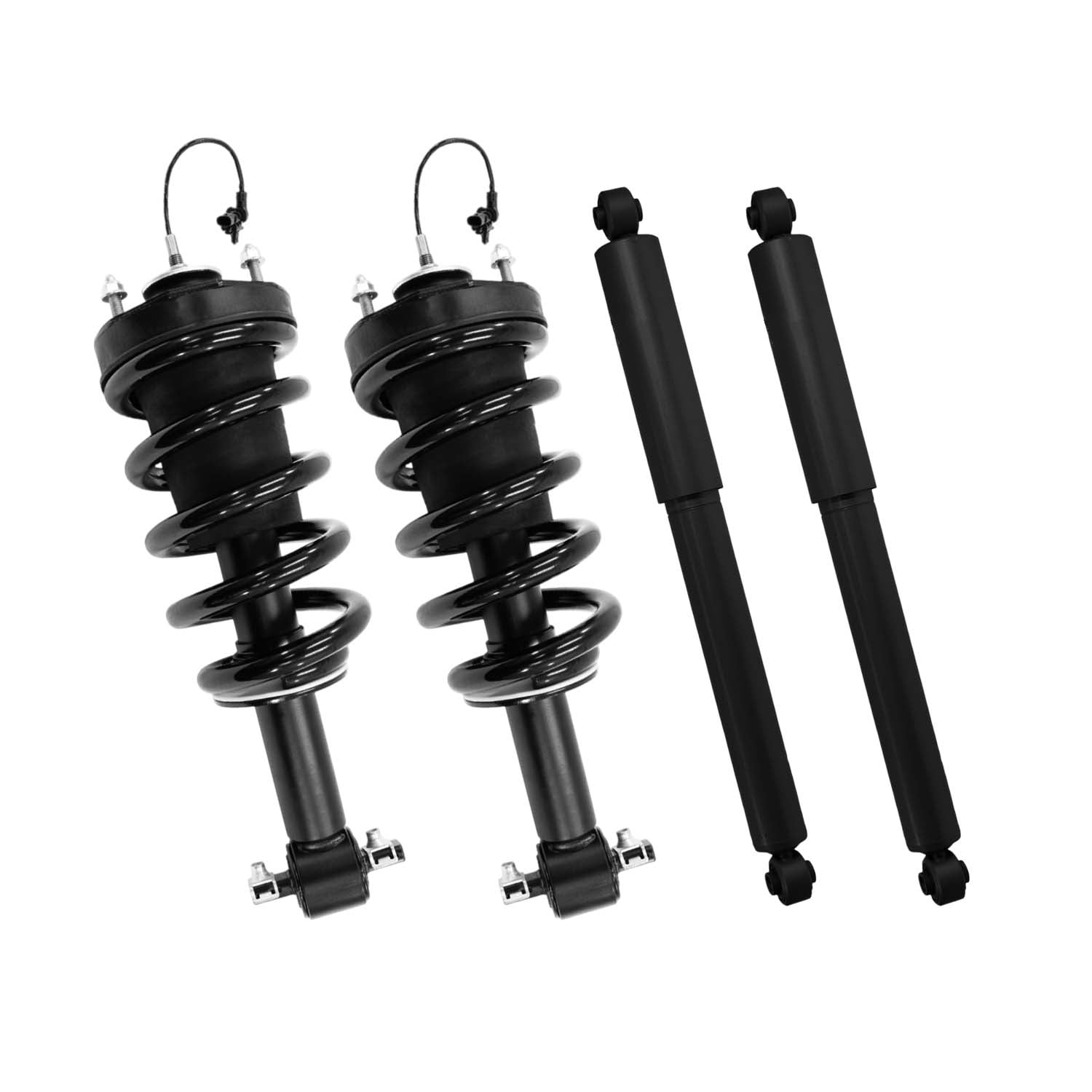 AutoShack Set of 4 Front Air Ride Struts and Rear Shock Absorbers ...