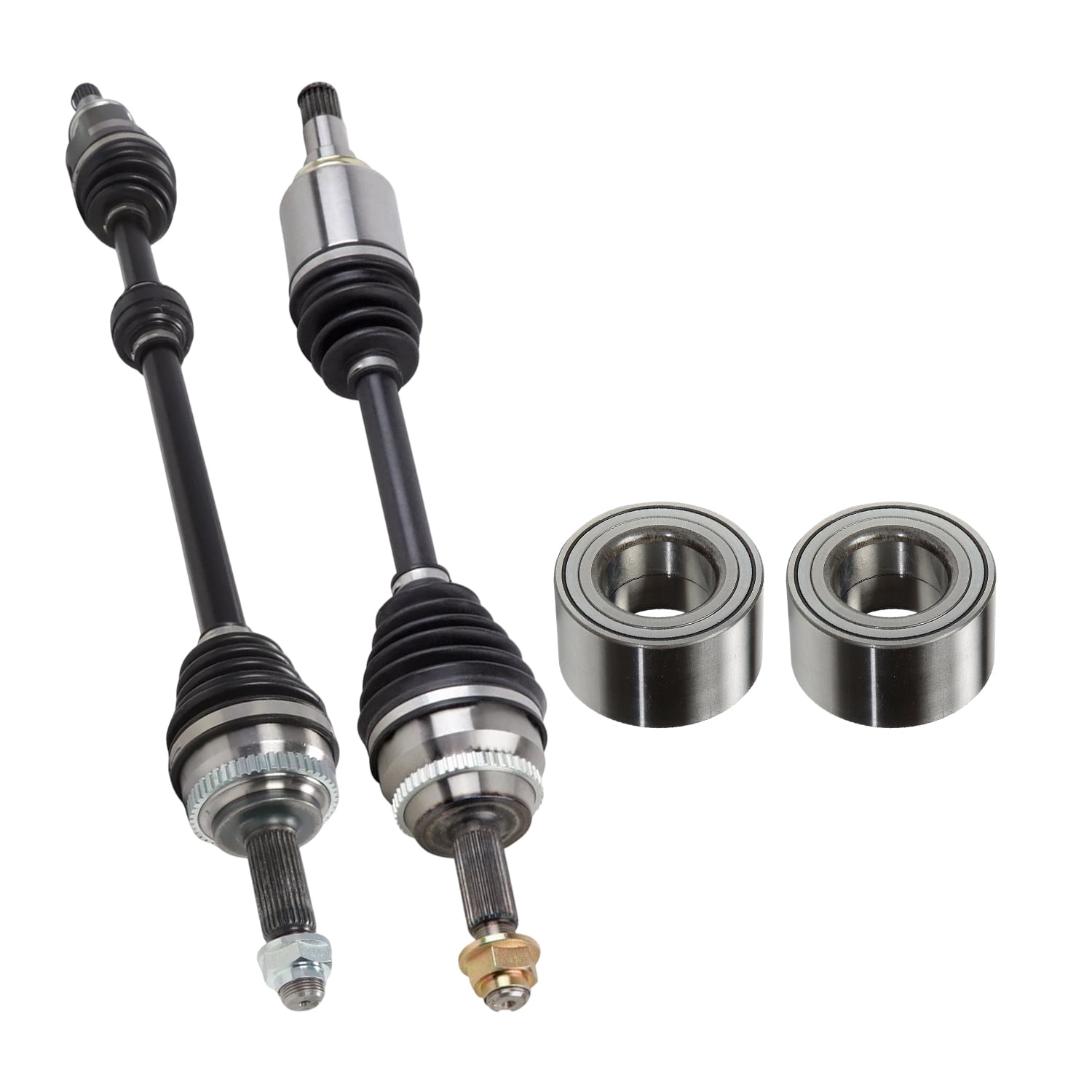 AutoShack Front CV Axle Shaft Assemblies & Wheel Bearings for Toyota ...