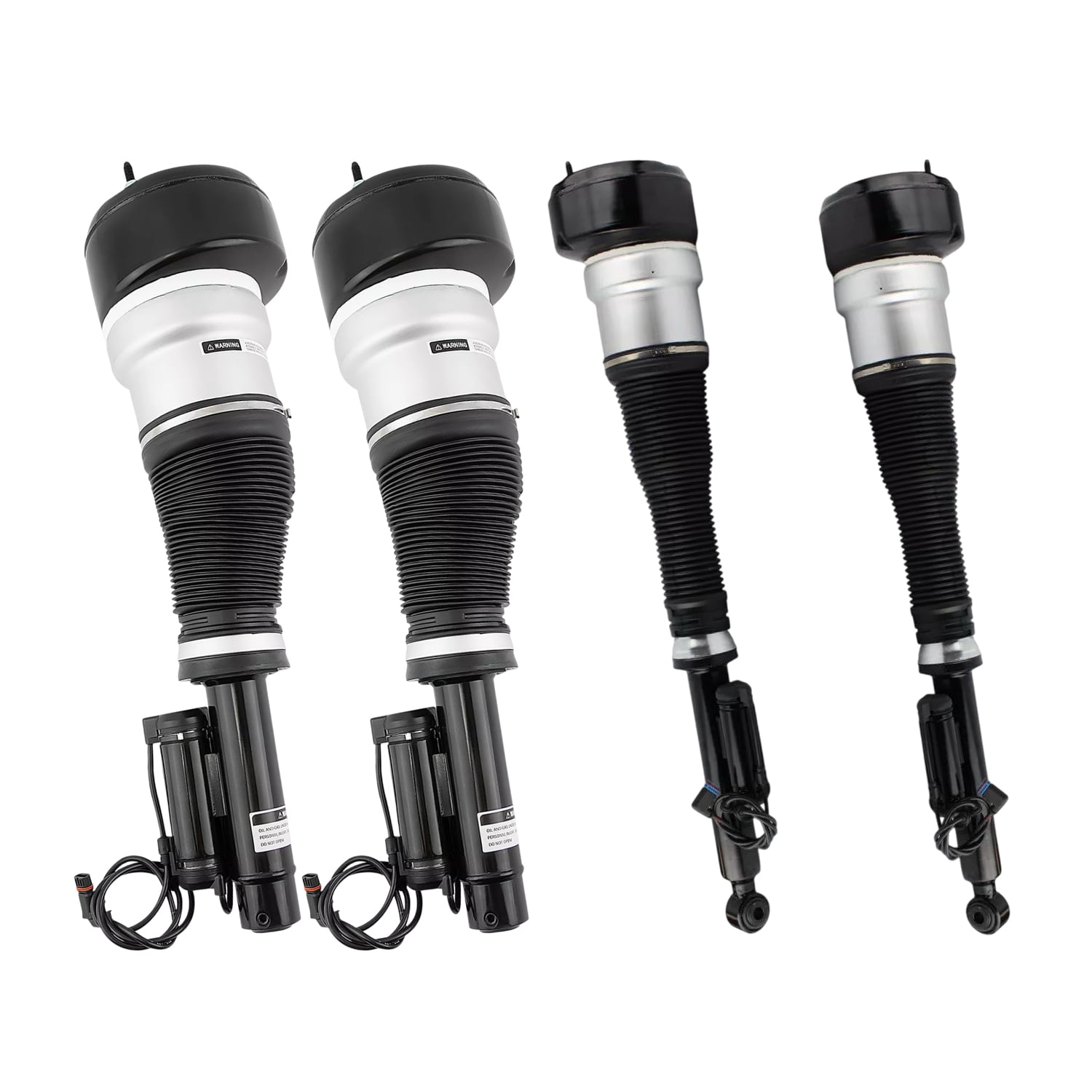 AutoShack Set of 4 Front and Rear Air Shock Absorber Strut Spring ...