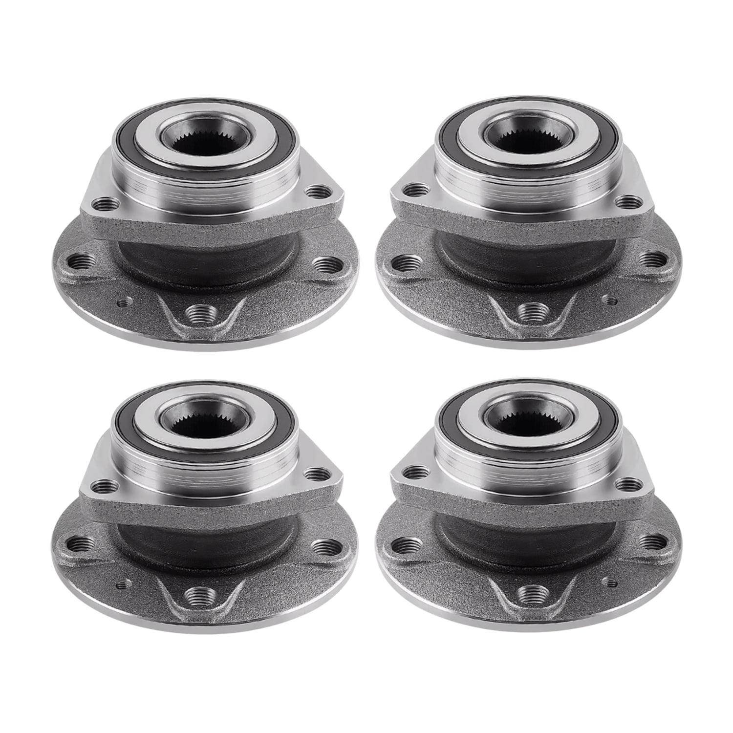 AutoShack Set of 4 Front and Rear Wheel Hub and Bearing Assembly with ...