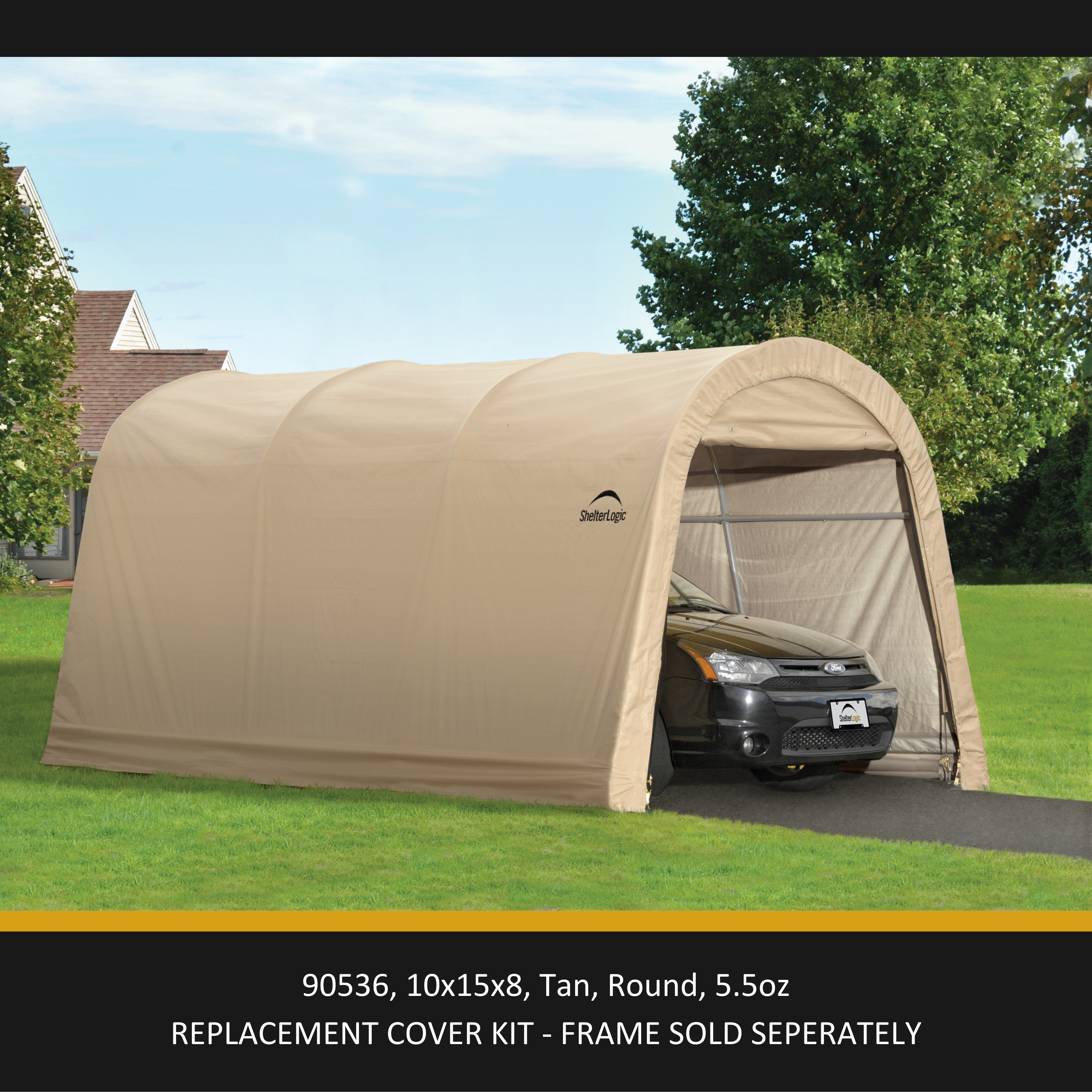 AutoShelter 10x15 ft. Car Panel Kit, 7oz Sandstone Round Replacement ...