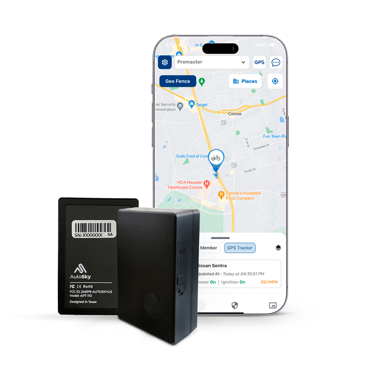 AutoSky GPS Tracker - Compact & Portable, 4G LTE, Real-Time Tracking ...