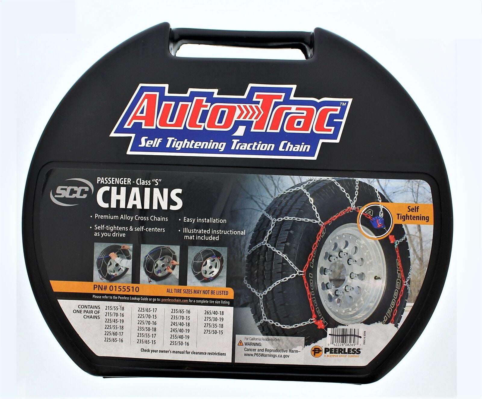 Peerless Chain Co. AutoTrac Self-Tightening Traction Tire Chain ...