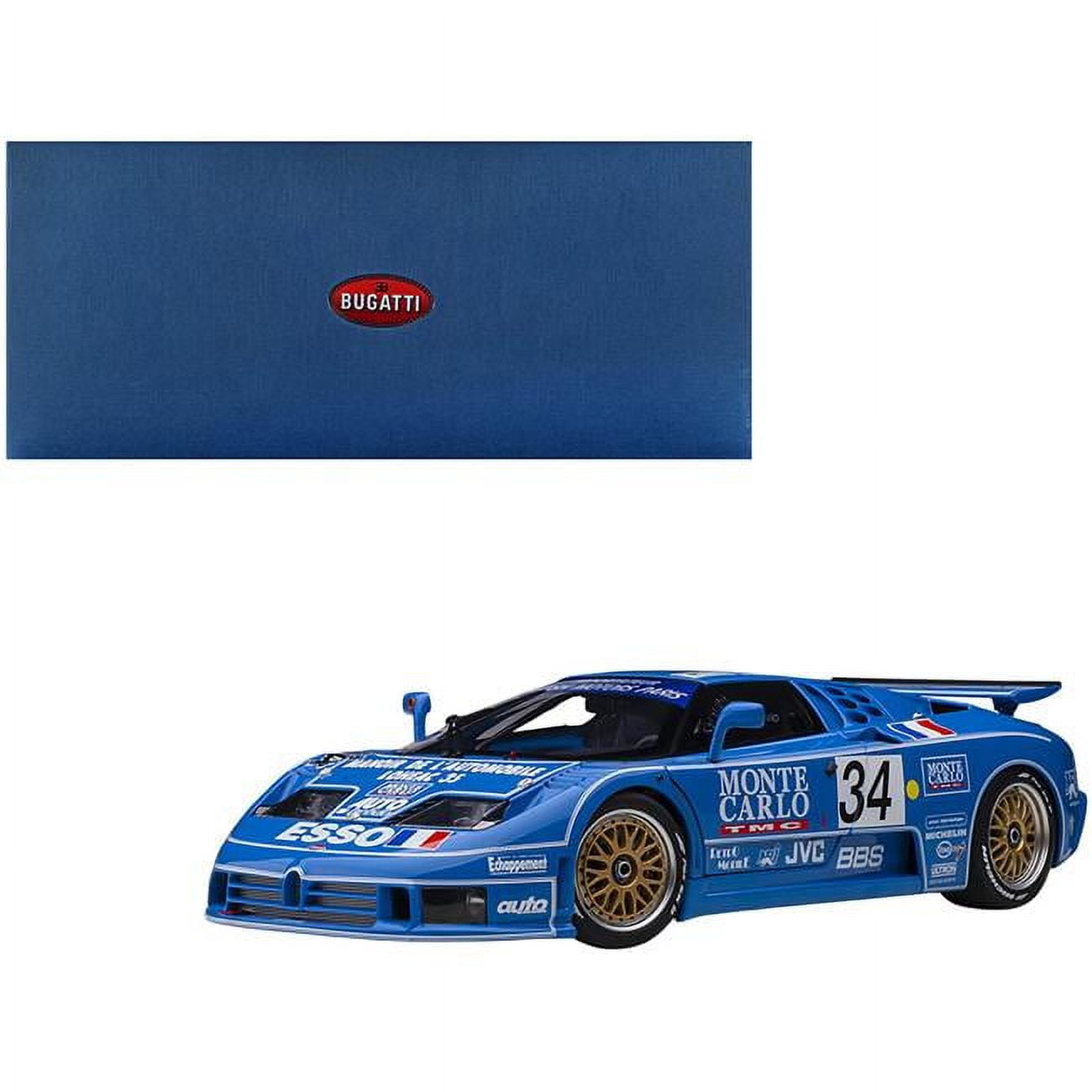 Autoart 1-18 Scale Bugatti Eb110 No.34 Alain Cudini Eric Helary Jean Christophe Boullion 24 ...