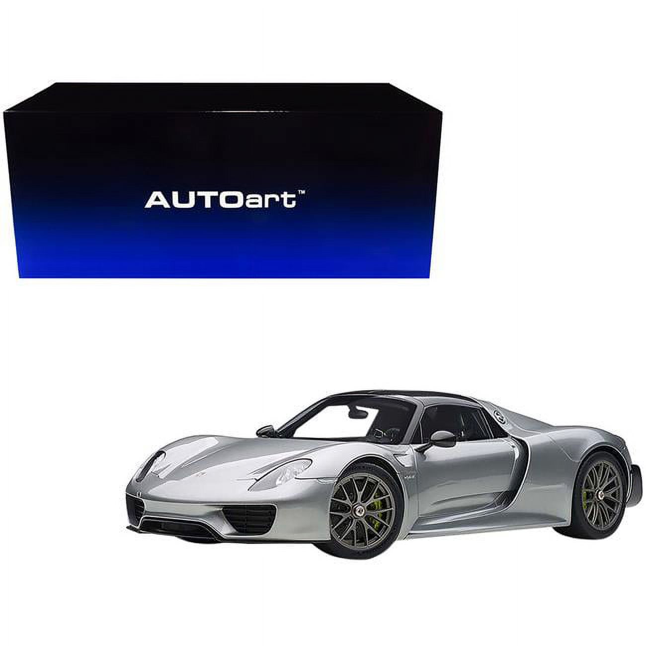 Autoart 12123 1-12 Scale Porsche 918 Spyder Weissach Model Car, Silver ...