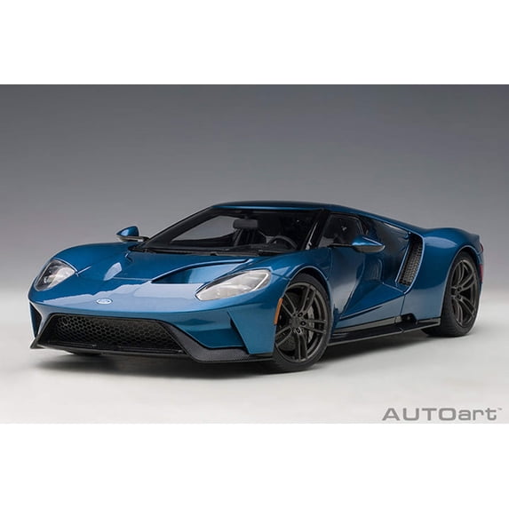 2017 Ford GT Liquid Blue 1/18 Model Car by Autoart - Walmart.com