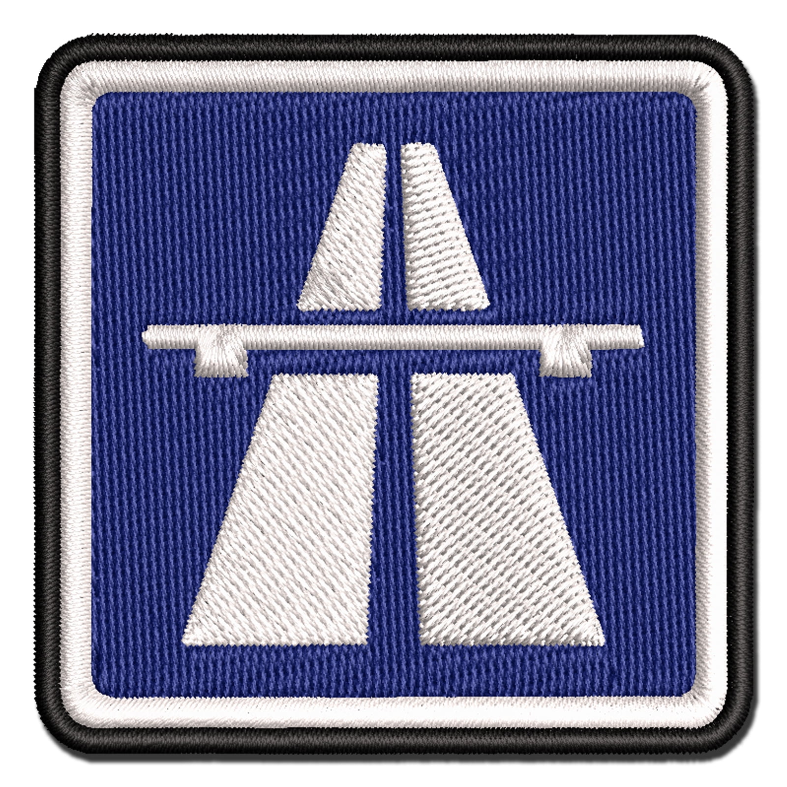 Autobahn German Road Sign Applique Multi-Color Embroidered Hook & Loop ...