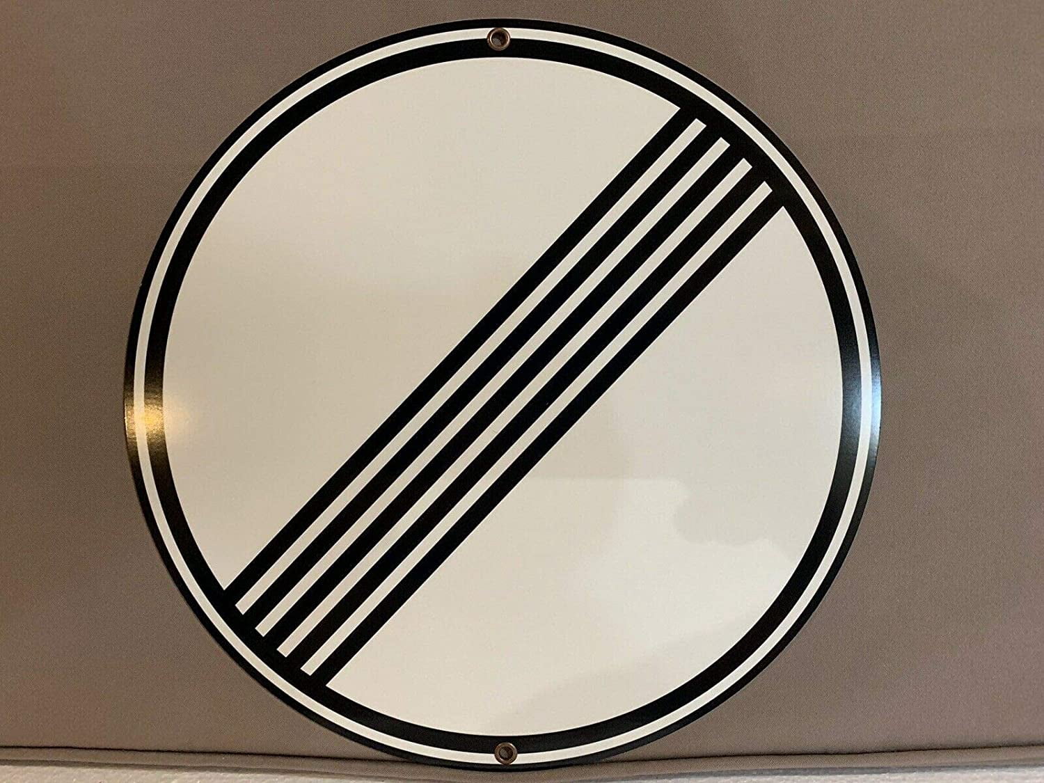 Autobahn Road Sign No Speed Limitgerman Tin Sign Round Metal Sign Wall ...