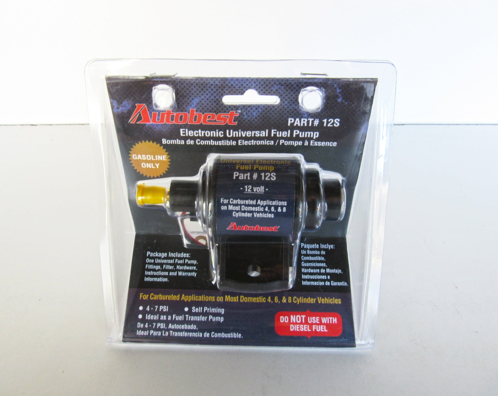 Autobest 12S Externally Mounted Universal Gasoline Electric Fuel Pump ...