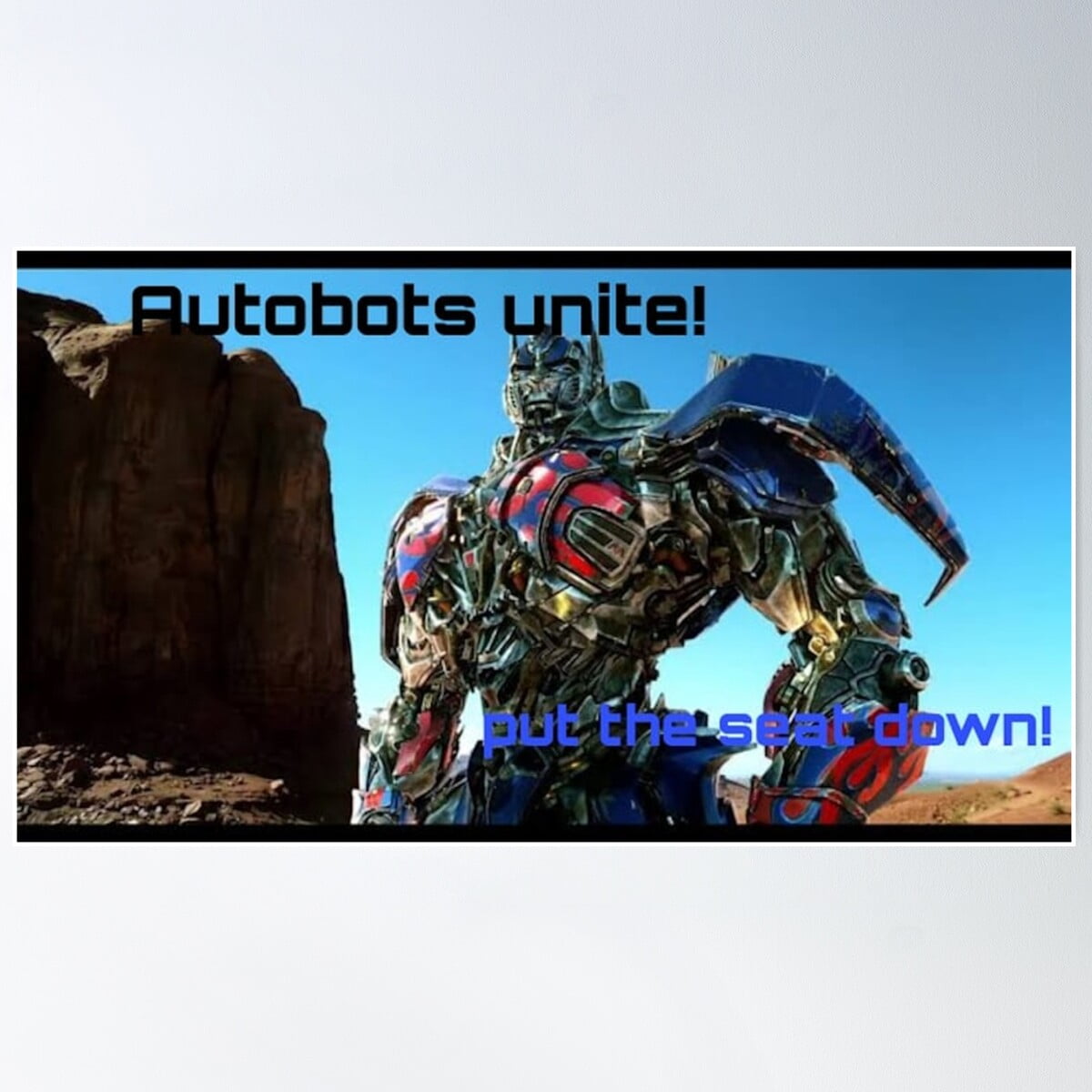 Autobots Unite Poster Wall Art, Modern Wall Decor For Living Room ...