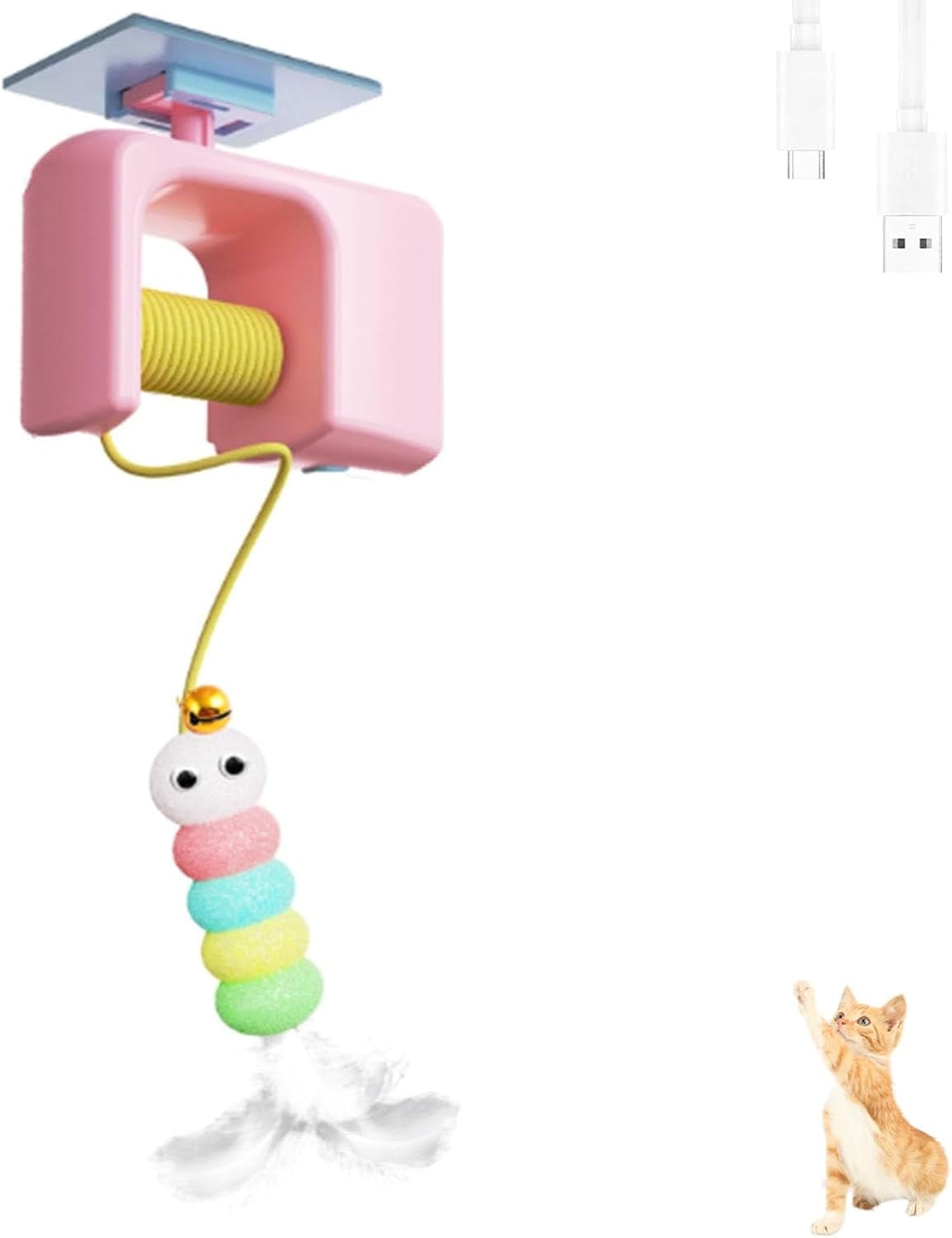 Autobounce USB-C Ceiling Cat Teaser, Ceiling Cat Teaser, Automatic ...
