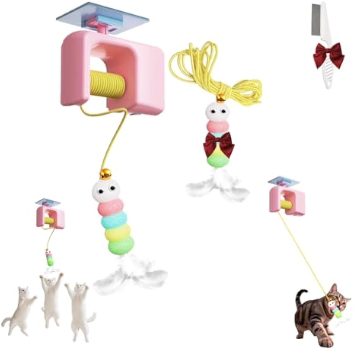 Autobounce USB-C Ceiling Cat Teaser, Smart Auto-Bounce with Self ...