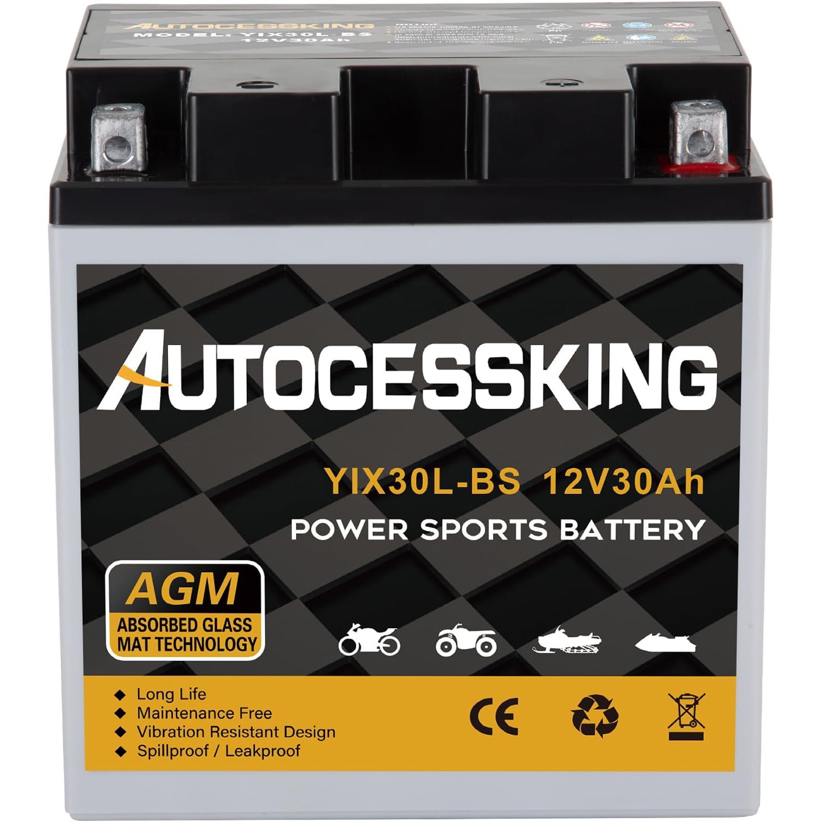 Autocessking YTX20HL-BS Sealed AGM 12V 14AH YTX20HL-BS Motorcycle ...