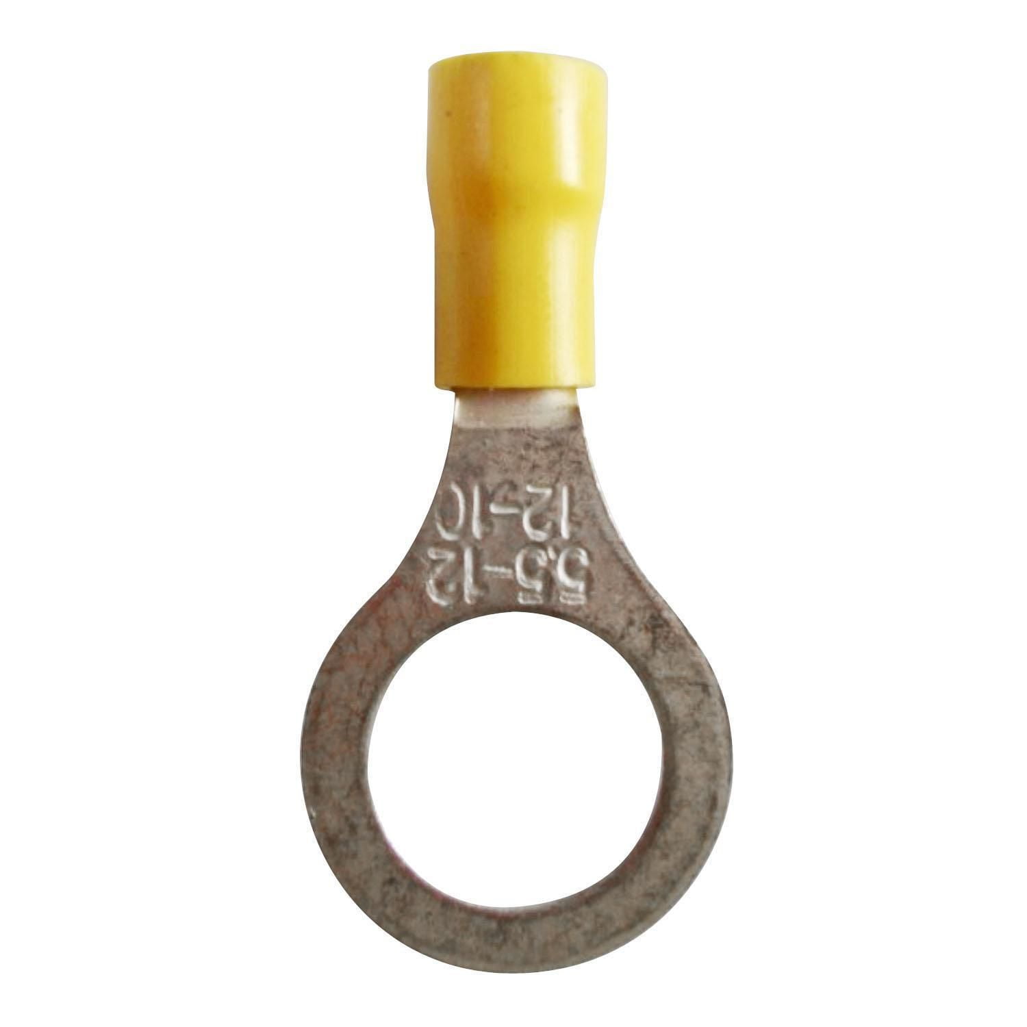 Autocraft Ring Terminal - 12-10 Gauge - 1/2" - Yellow, 5/pack, sold by ...