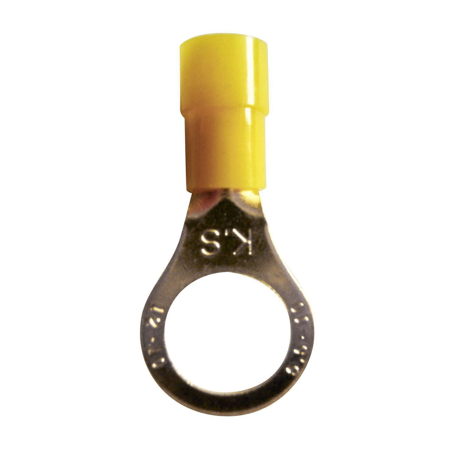 Autocraft Ring Terminal - 12-10 Gauge - 3/8" Yellow, 1 pack, sold by ...