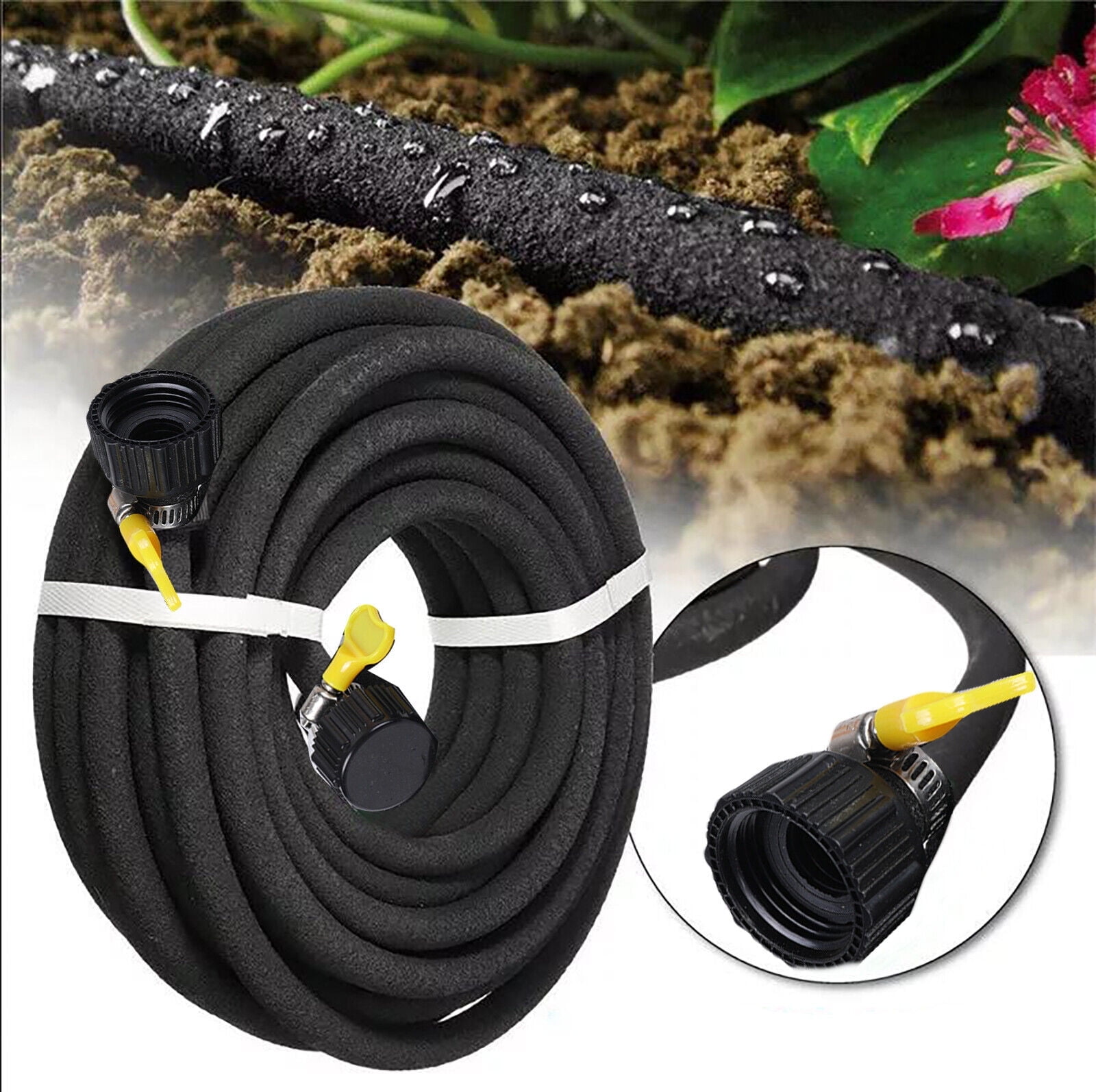 "Autoez 25ft Garden Soaker Hose, 1/2"" Diameter, Water-Saving ...