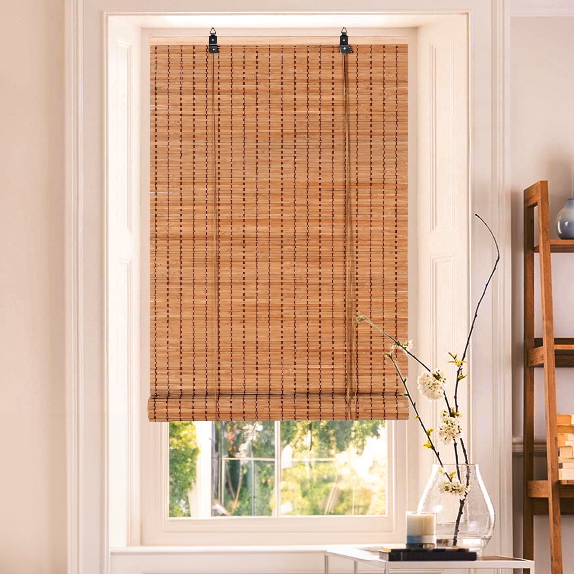 Autoez Cordless Bamboo Roll-Up Window Shades Brown Nepal | Ubuy