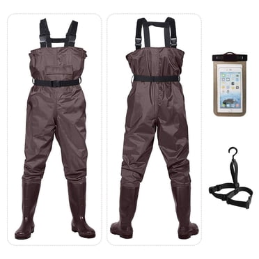 Waterproof Fishing Chest Waders for Men & Women, Hunting Bootfoot Nylon ...