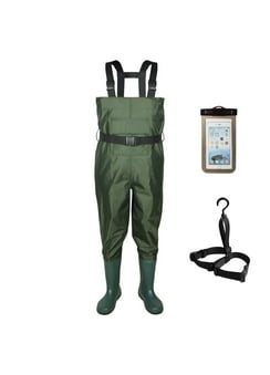 Deluxe Fishing Hip Waders Men Women Wading Pants Trousers with Boots ...