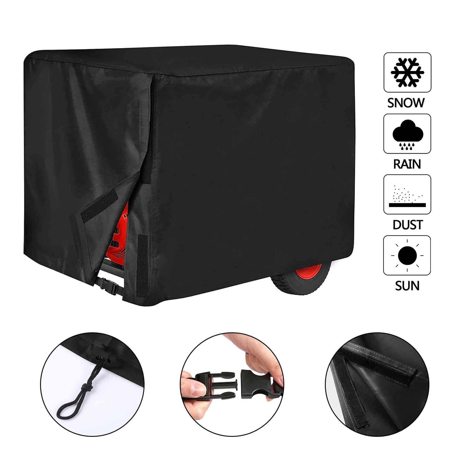 Autoez Heavy Duty Outdoor 600D Generator Cover, Waterproof PVC ...