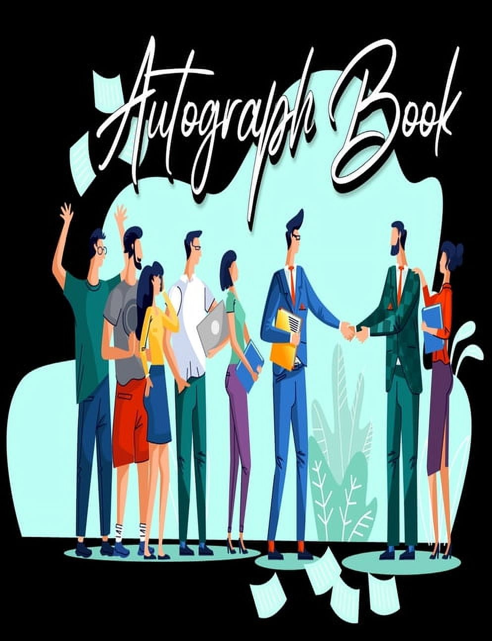 Autograph Book: Signatures Blank Scrapbook, Blank Unlined Keepsake ...