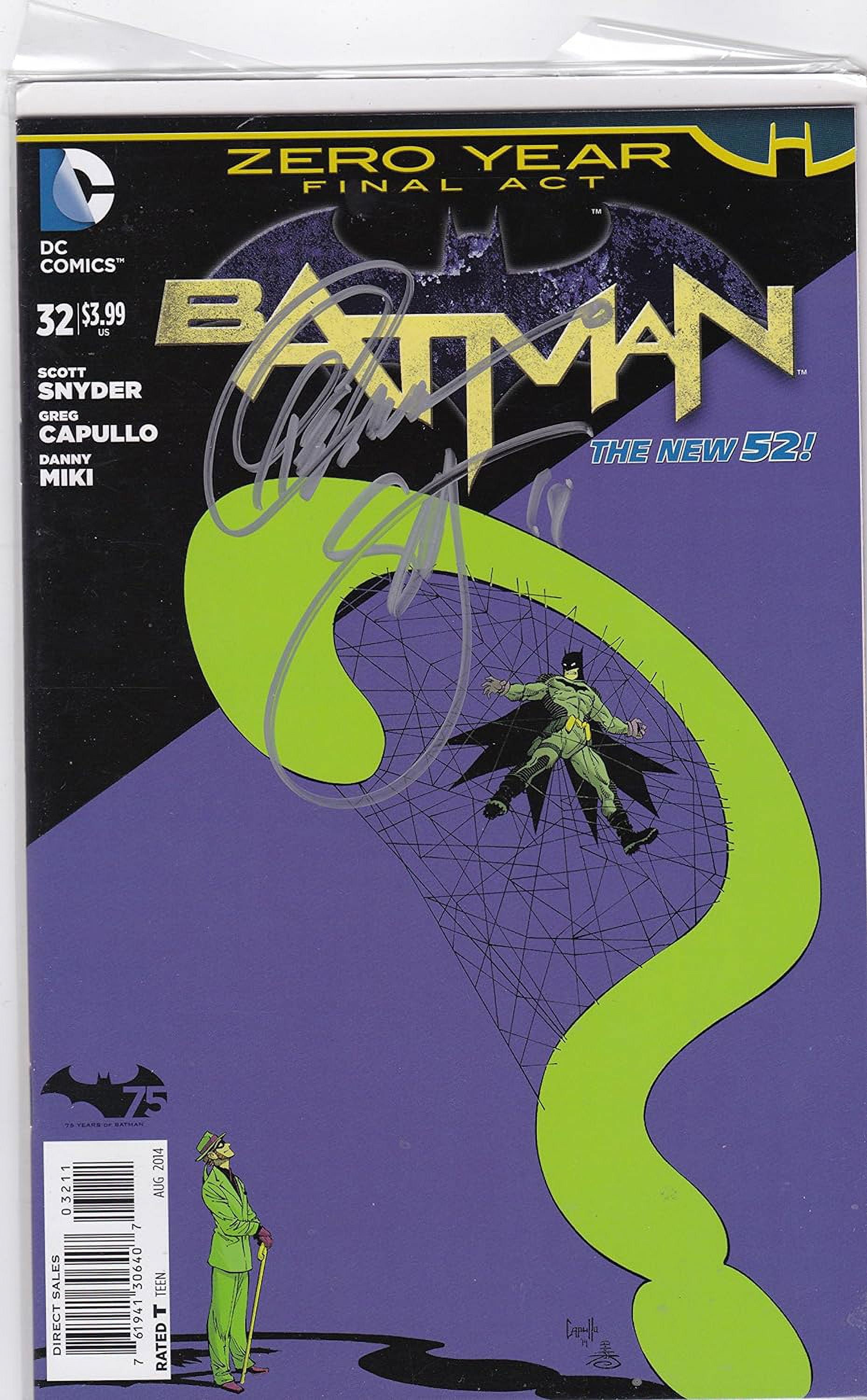 Autographed Batman New 52 #32 NM Signed Scott Snyder Greg Capullo ...
