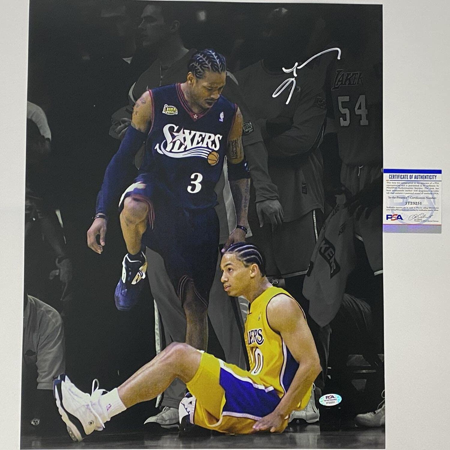 Autographed/Signed Allen Iverson Spotlight Tyronn Lou Step-Over ...