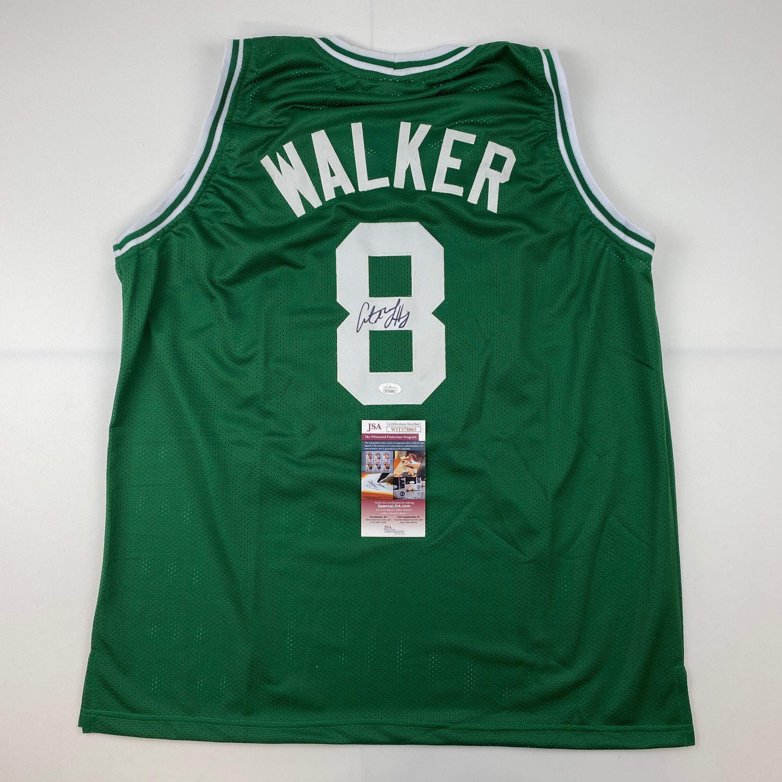 Autographed/Signed Antoine Walker Boston Green Basketball Jersey JSA ...