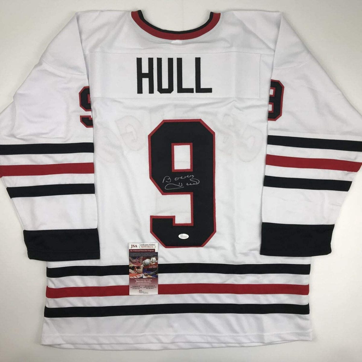 Autographed/Signed Bobby Hull Chicago White Hockey Jersey JSA COA ...