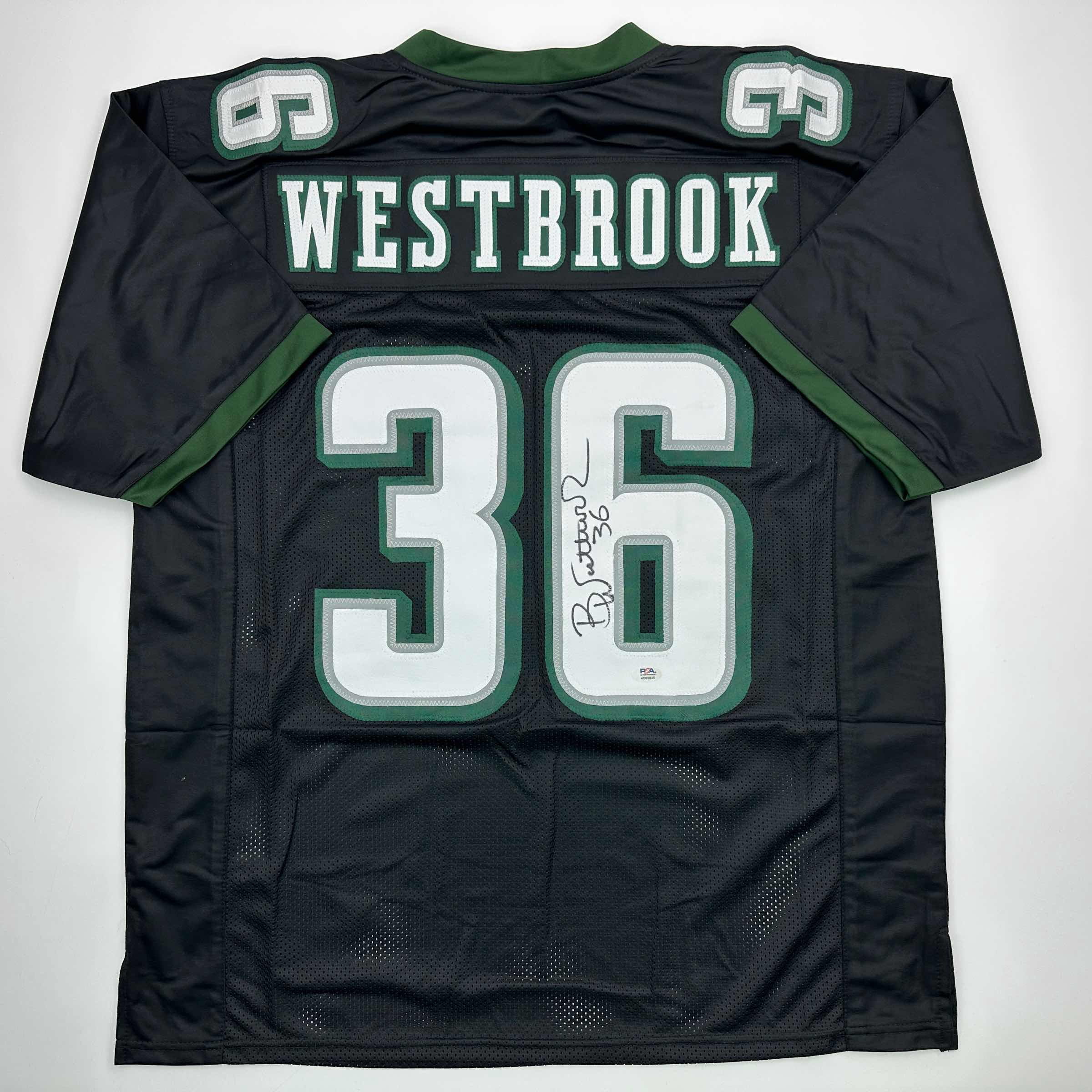Autographed/Signed Brian Westbrook Philadelphia Black Football Jersey ...