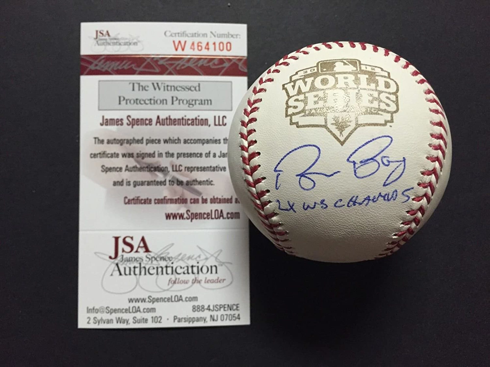Autographed/Signed Bruce Bochy Inscribed 2x WS Champs 2012 World Seies Rawlings Official Major ...