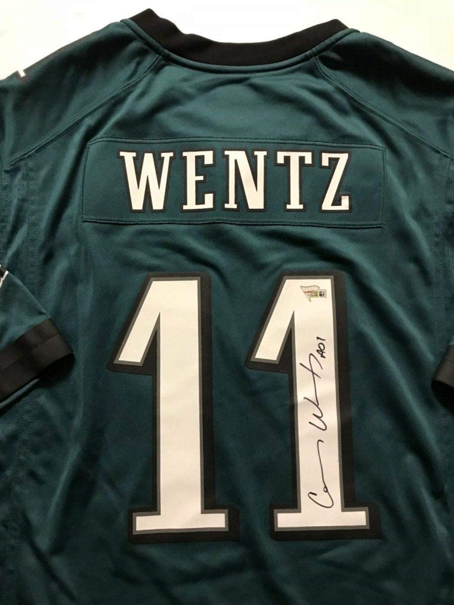 Autographed/Signed Carson Wentz Philadelphia Eagles Green Authentic ...