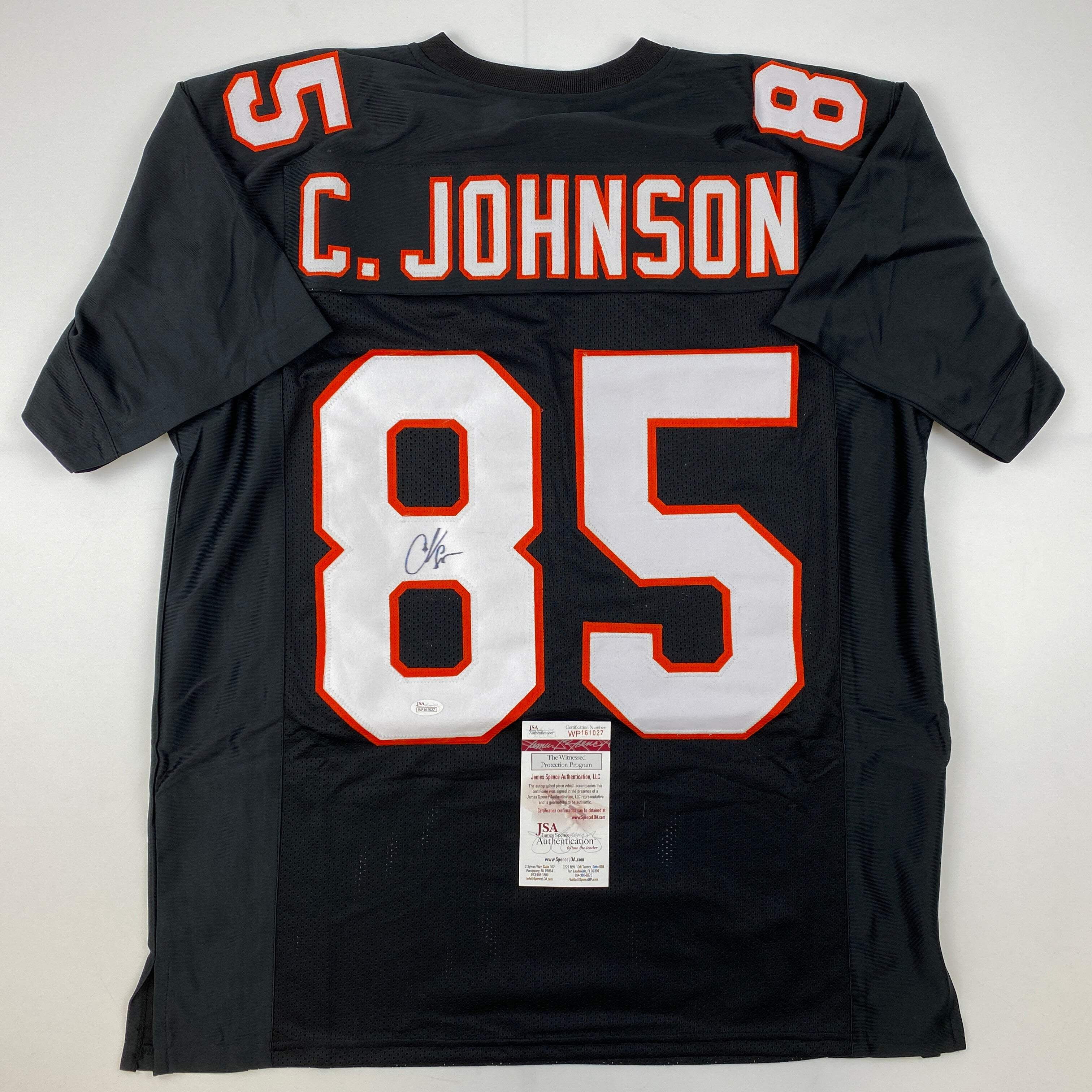 Autographed/Signed Chad Johnson Ochocinco Cincinnati Black Retro ...