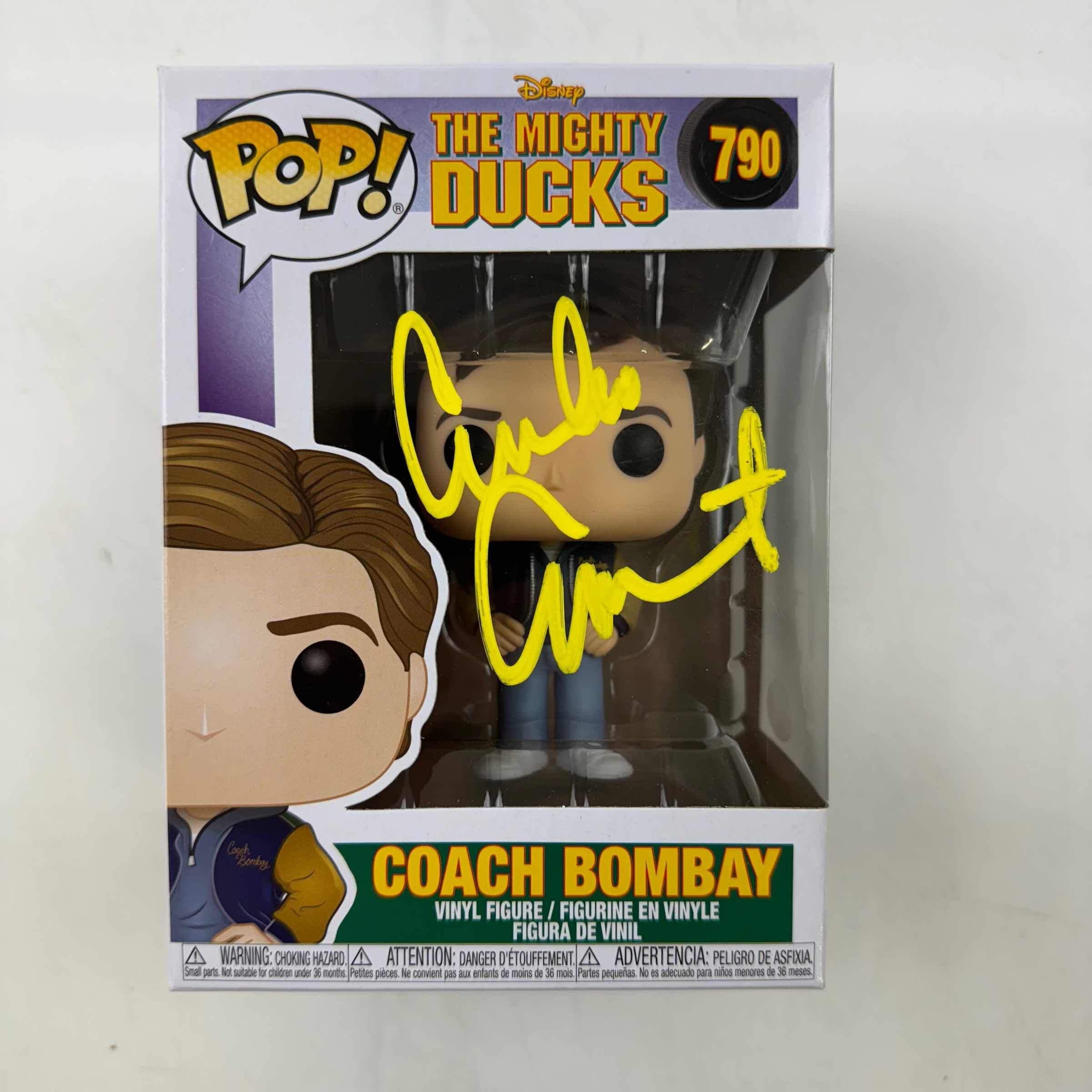 Autographed/Signed Coach Gordon Bombay Emilio Estevez The Mighty Ducks ...