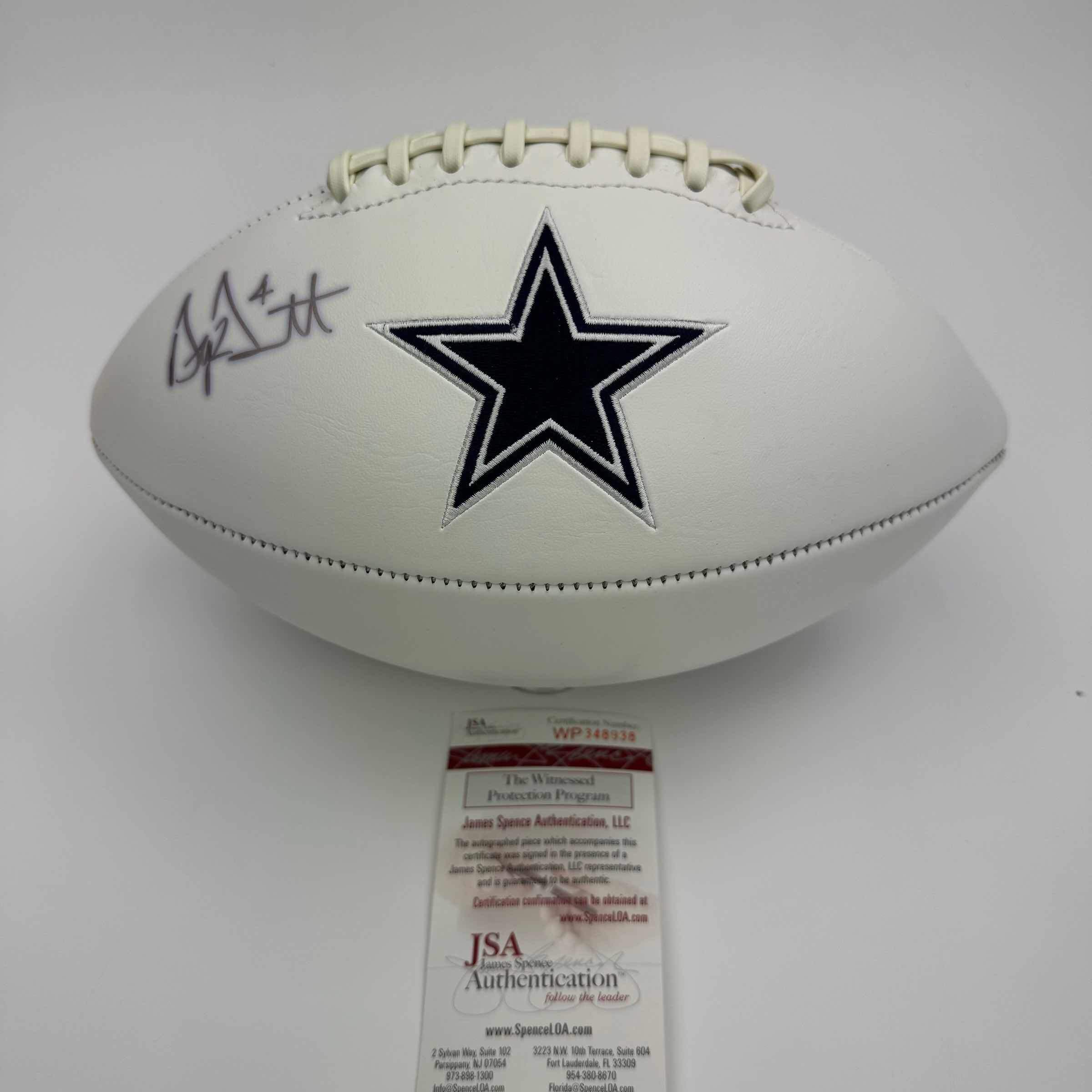 Autographed/Signed Dak Prescott Dallas Cowboys Full Size F/S White ...