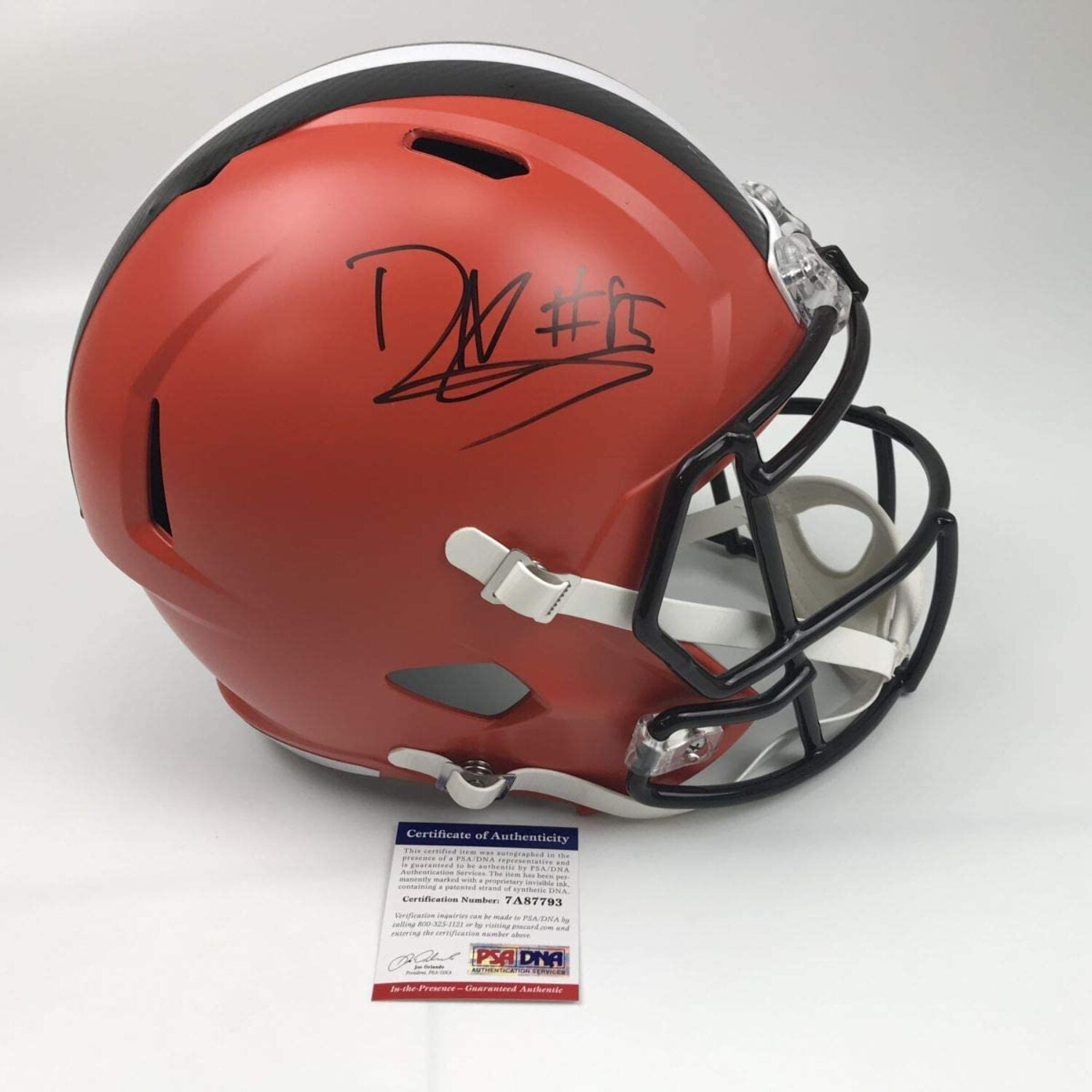 Autographed/Signed David Njoku Riddell Full Size FS F/S Replica ...