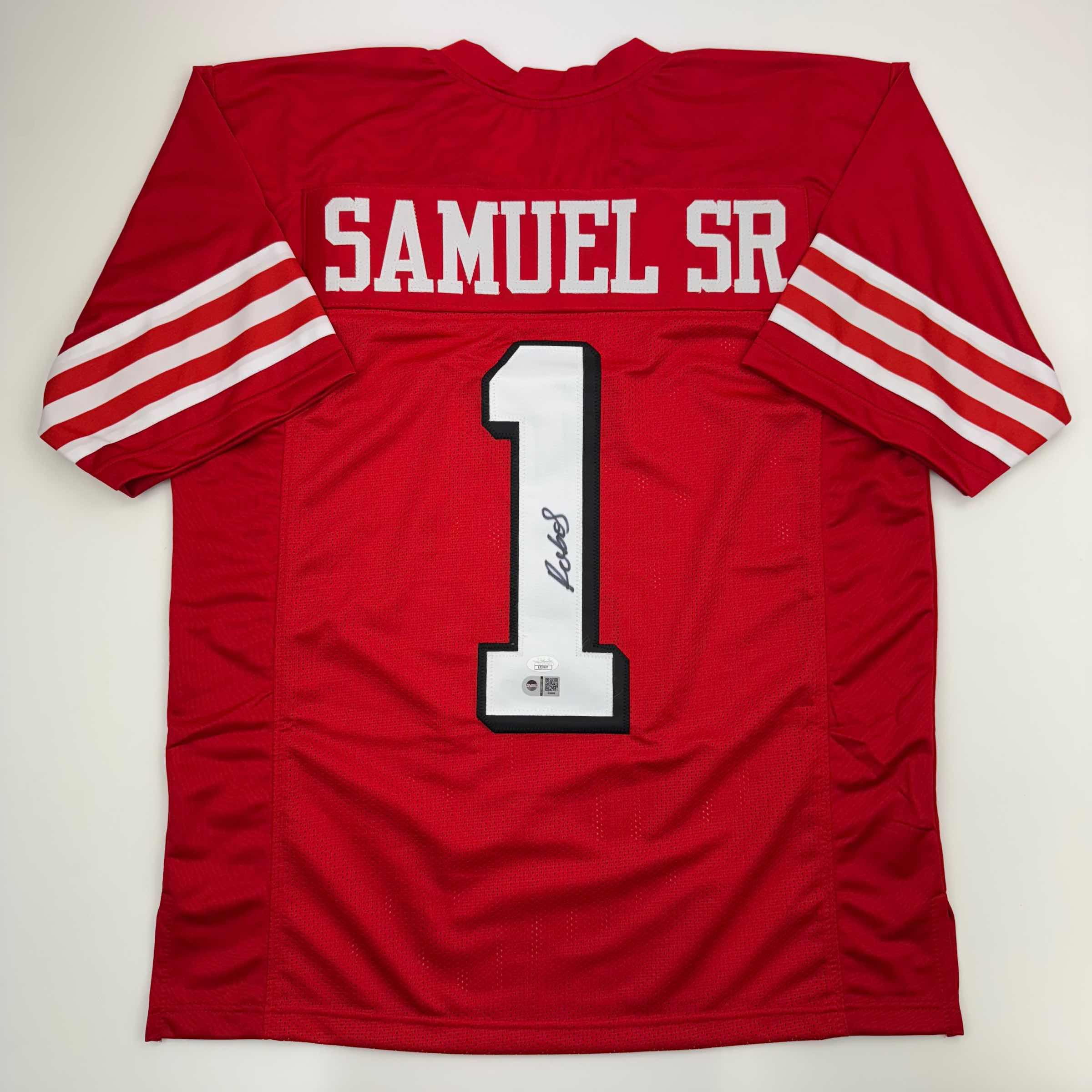 Autographed/Signed Deebo Samuel San Francisco Red Alternate Football ...