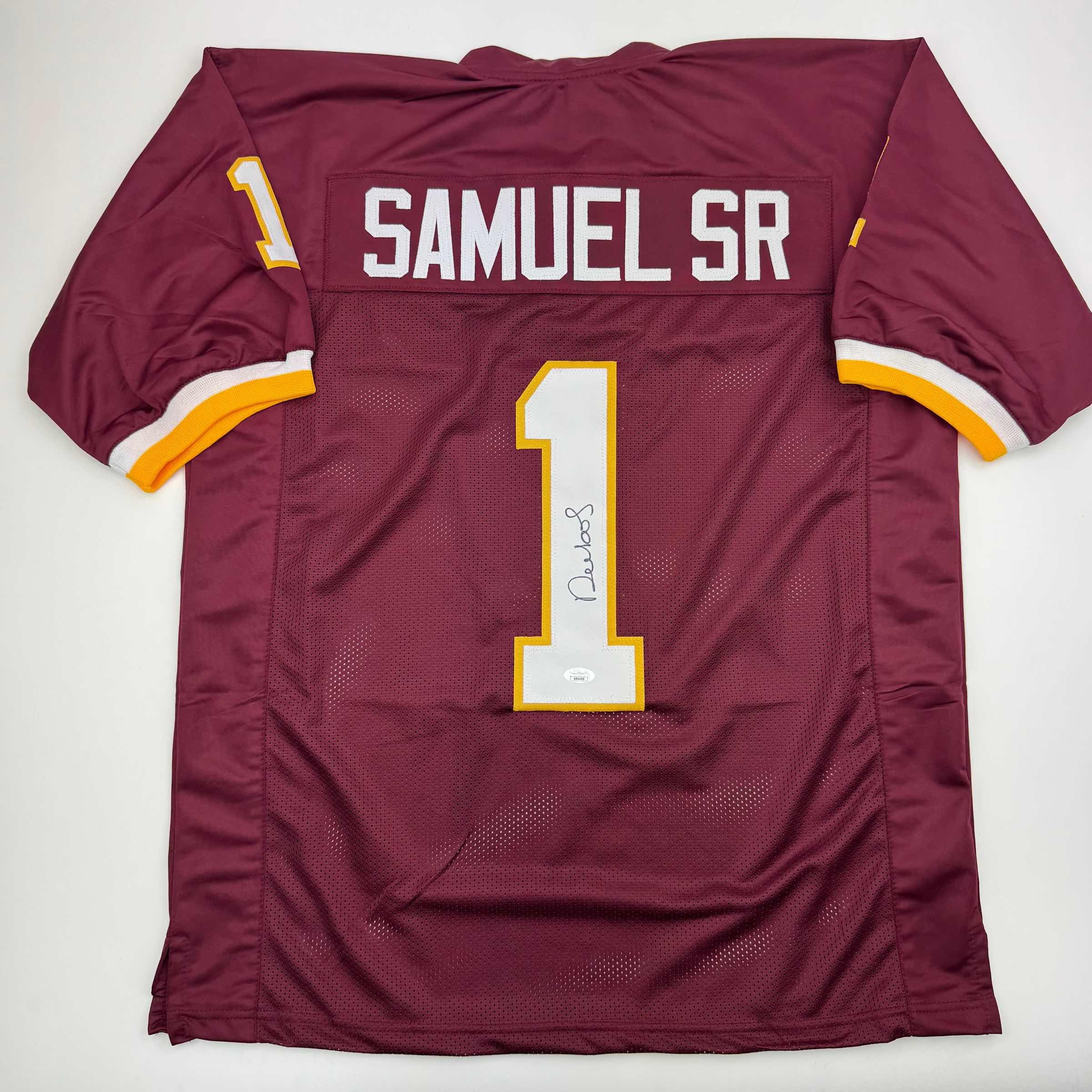 Autographed/Signed Deebo Samuel Washington Burgundy Football Jersey JSA ...