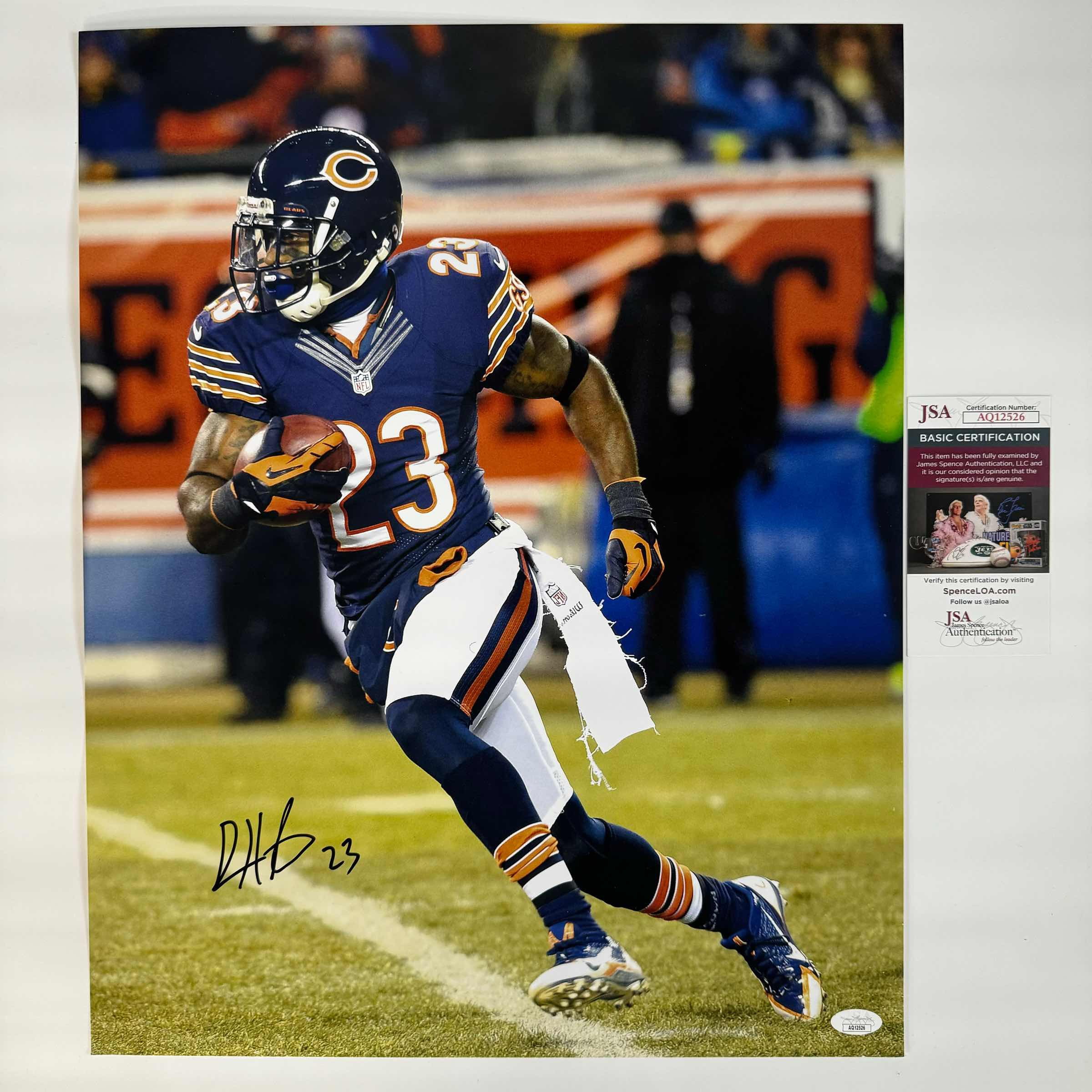 Autographed/Signed Devin Hester Chicago Bears 16x20 Football Photo JSA ...
